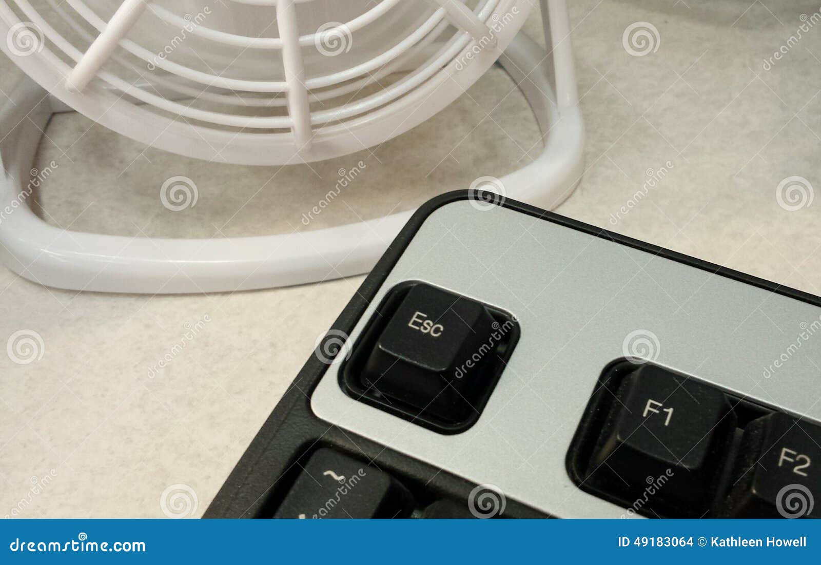 Keyboard and Fan stock photo. Image of white, desk, black - 49183064