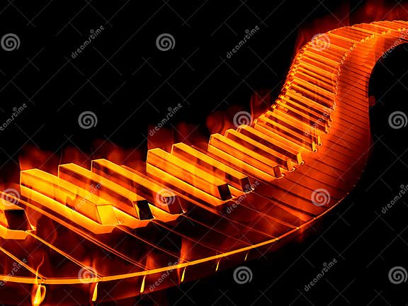 Keyboard on fire stock illustration. Illustration of flaming - 10854062