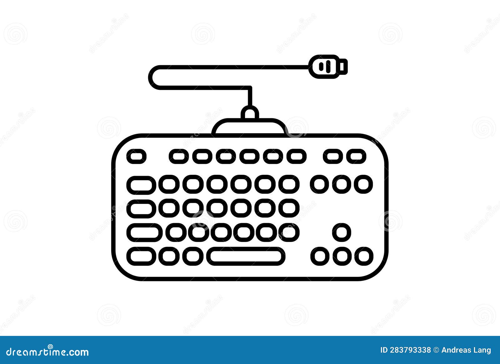Keyboard Flat Icon Minimalist Technology Symbol Pc Hardware Sign ...
