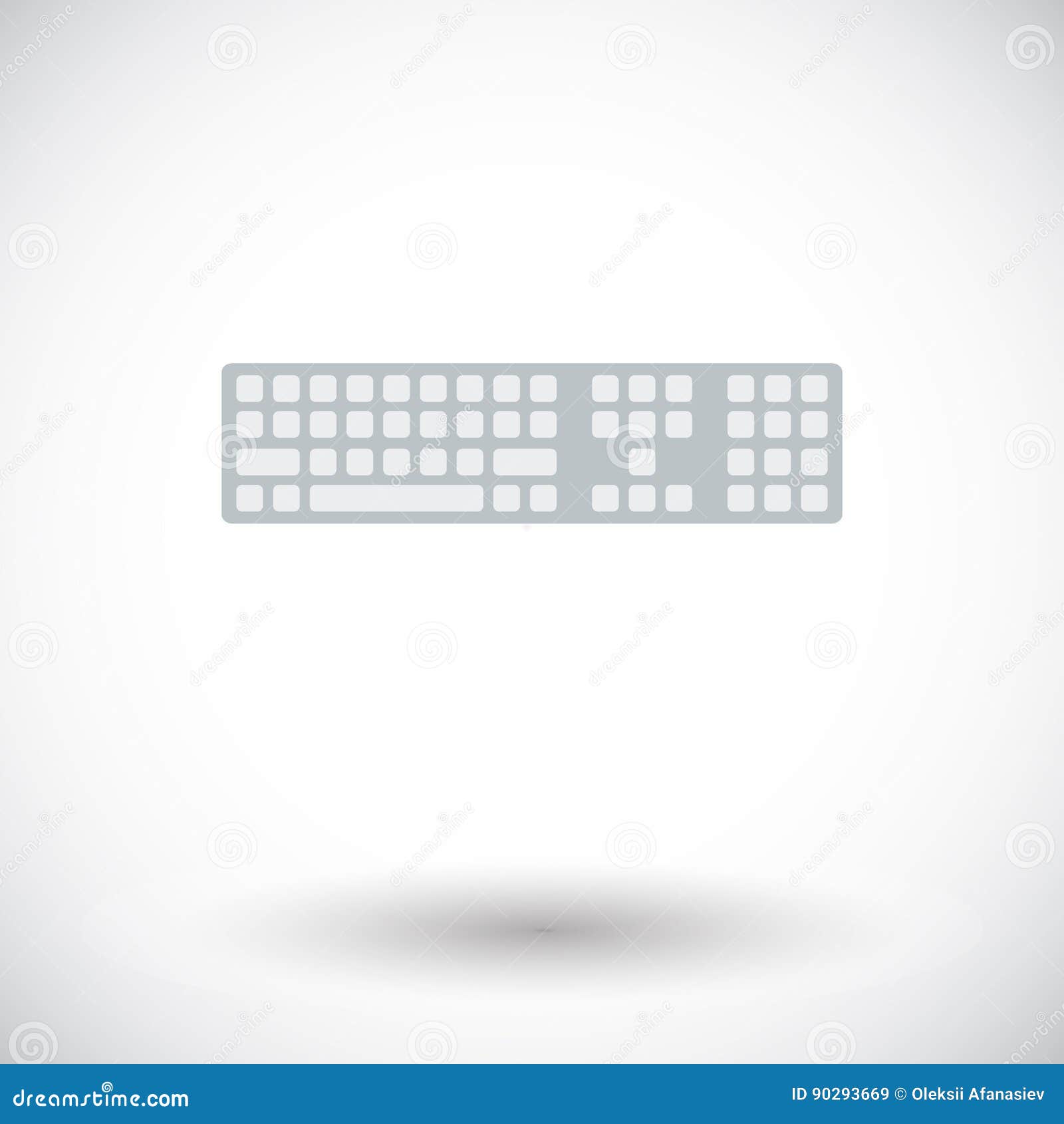 Keyboard flat icon stock vector. Illustration of computer - 90293669