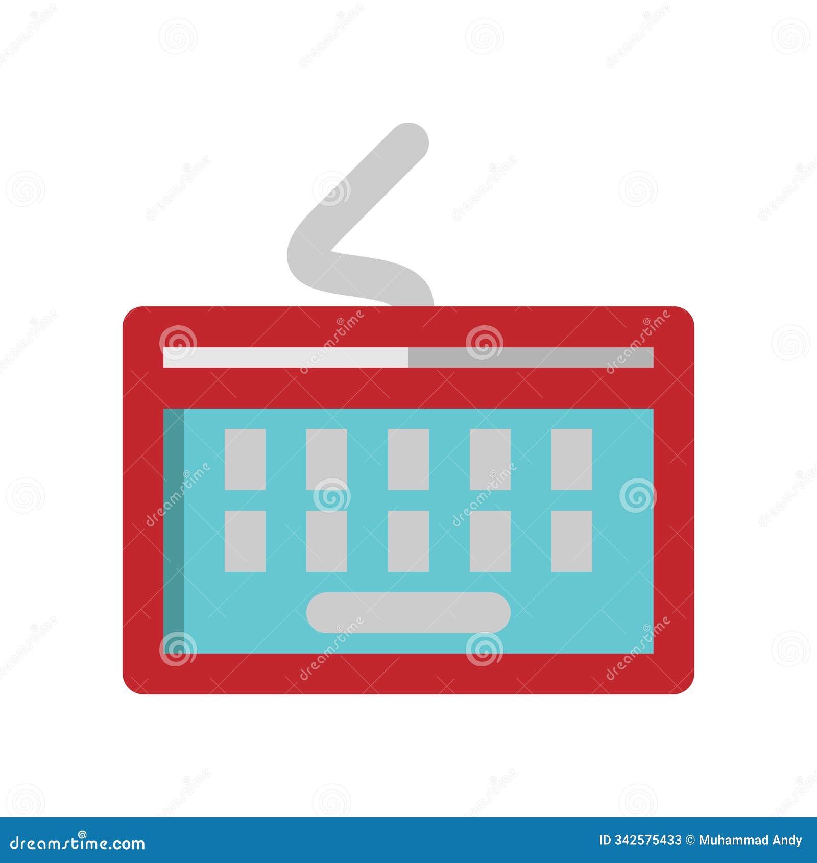 Keyboard Flat Icons. Colorful Computer Technology Symbols. Stock Vector ...