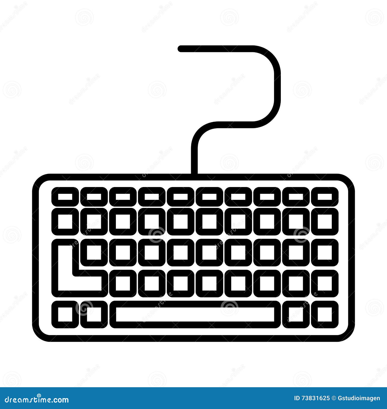 Keyboard Flat Isolated Icon Design Stock Illustration - Illustration of ...