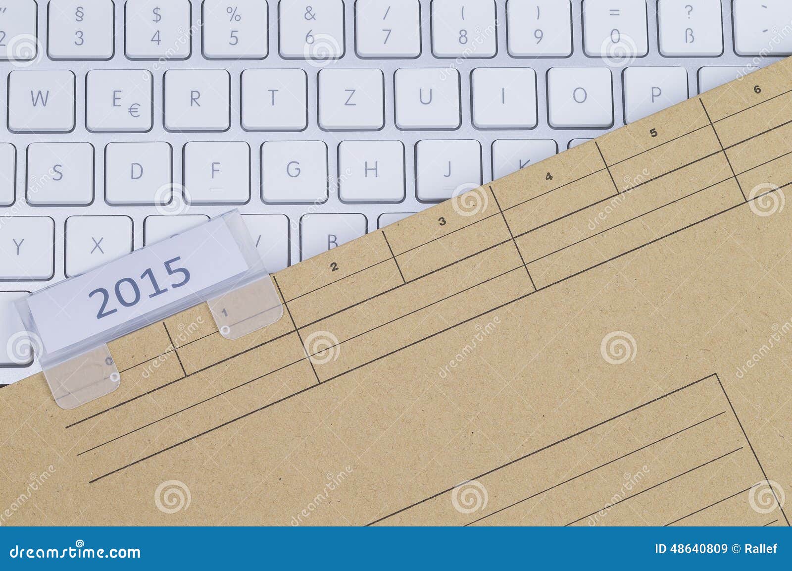 Keyboard and folder 2015 stock image. Image of index - 48640809