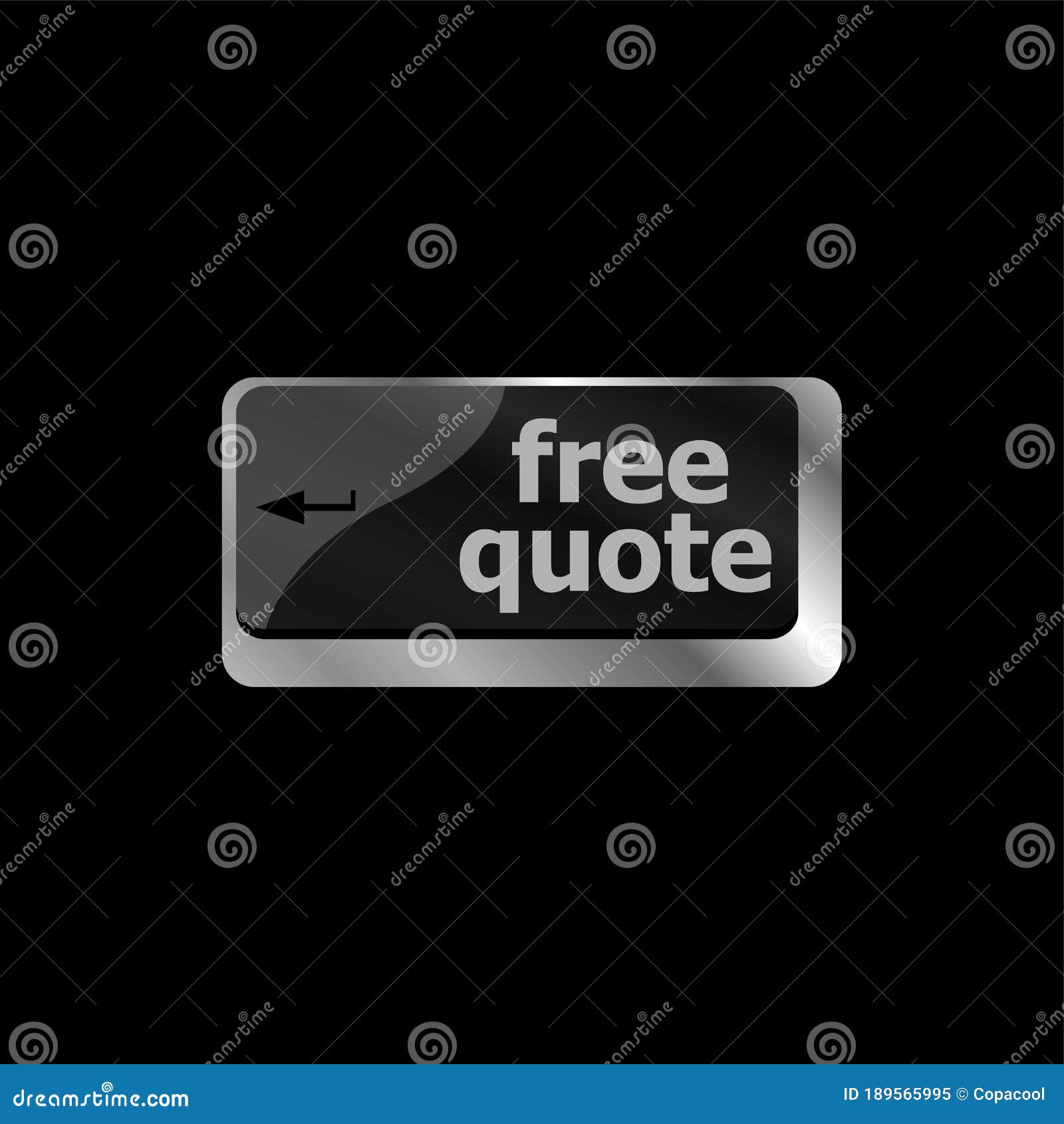 Keyboard with Free Quote Button, Business Concept Stock Illustration ...