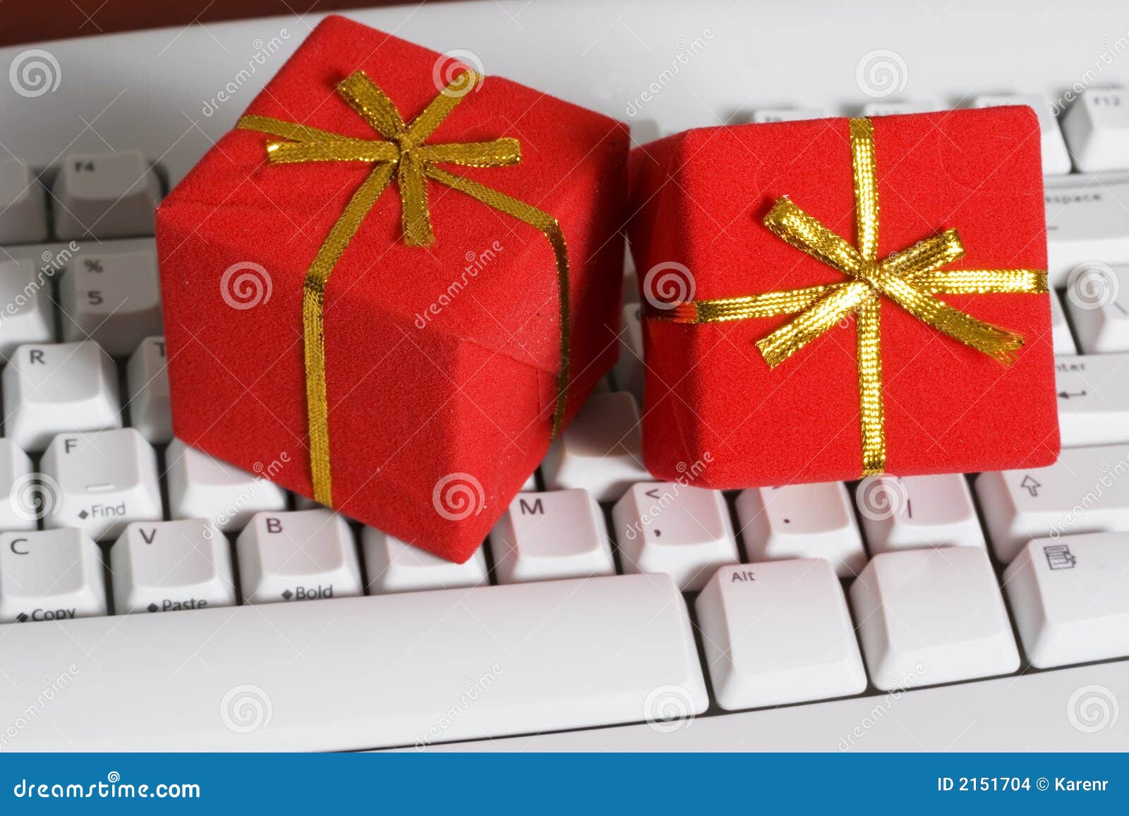 Keyboard with a gifts stock photo. Image of internet, keys - 2151704