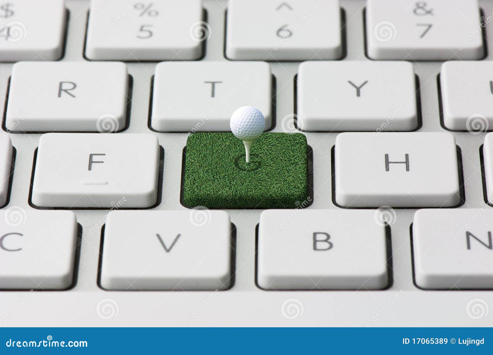 Keyboard and Golf stock image. Image of desktop, white - 17065389