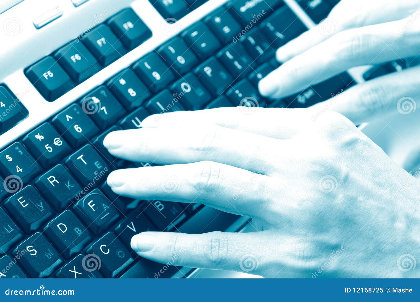 Keyboard and hand stock image. Image of human, computer - 12168725