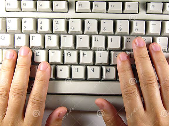 Keyboard and hand stock image. Image of communication, internet - 185465