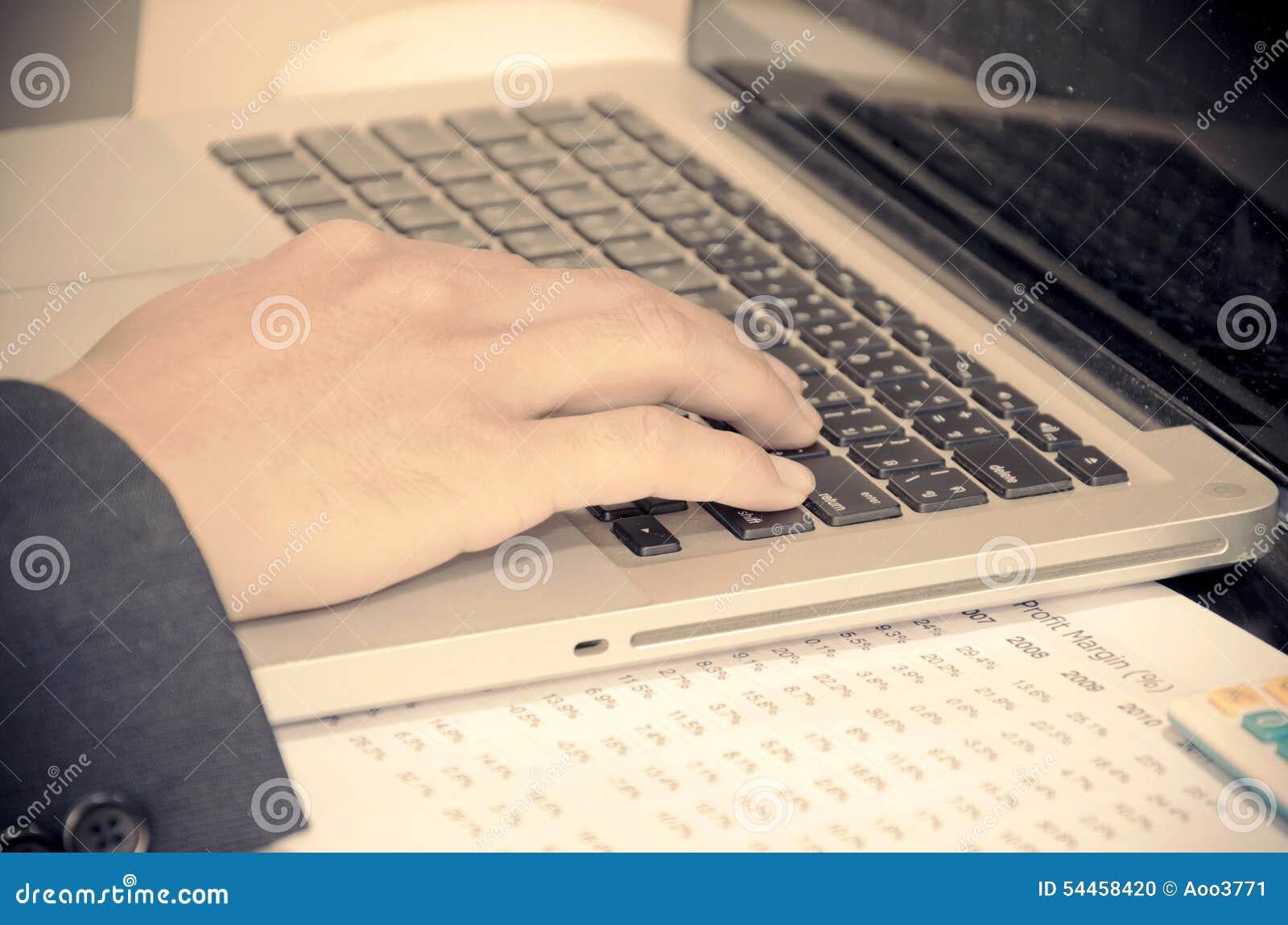 Keyboard hand stock photo. Image of laptop, business - 54458420