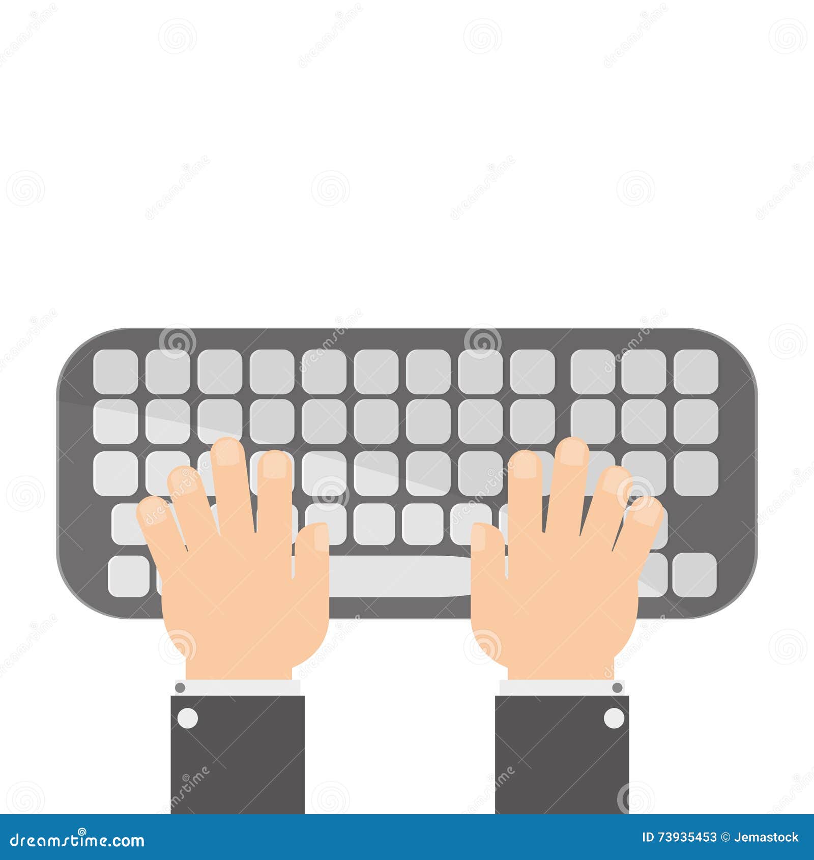 Keyboard and hands icon stock illustration. Illustration of people ...