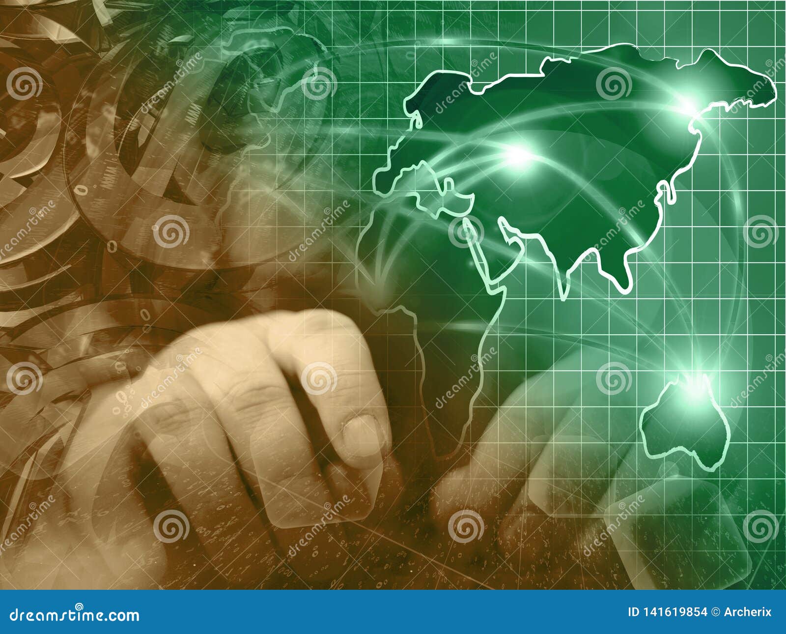Keyboard, hands and map stock photo. Image of concept - 141619854