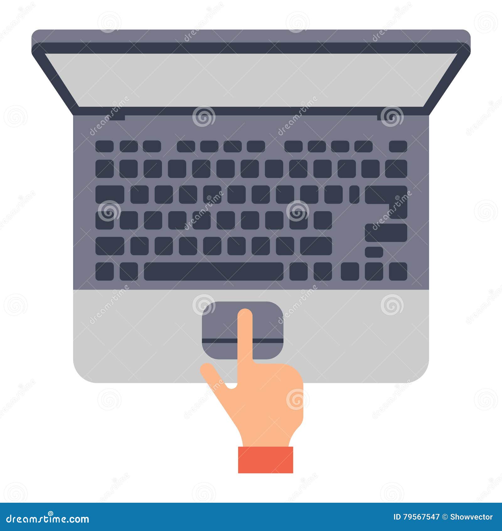 Keyboard hands vector stock vector. Illustration of keyboard - 79567547
