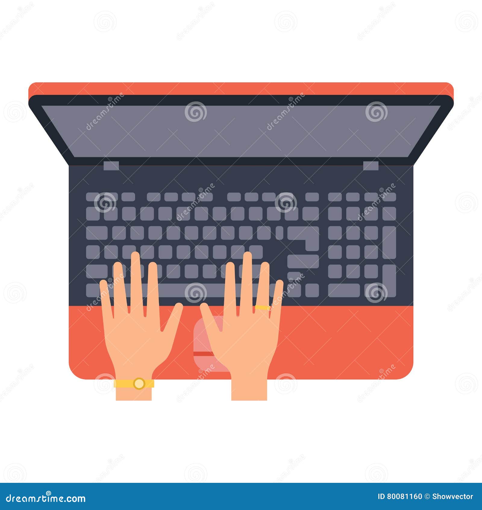Keyboard hands vector stock vector. Illustration of busy - 80081160