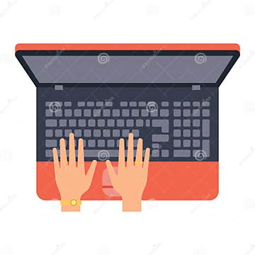 Keyboard hands vector stock vector. Illustration of busy - 80081160