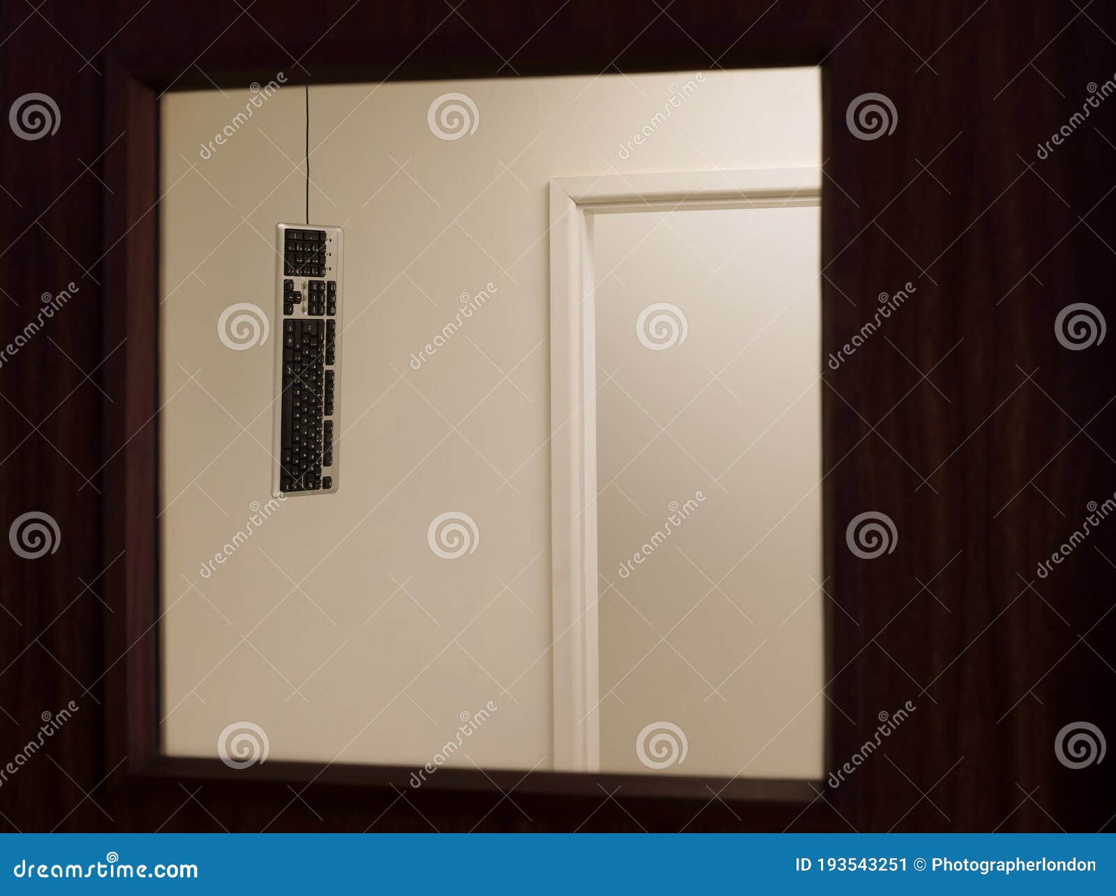 Photo of Keyboard Hanging from Ceiling Stock Image - Image of business ...