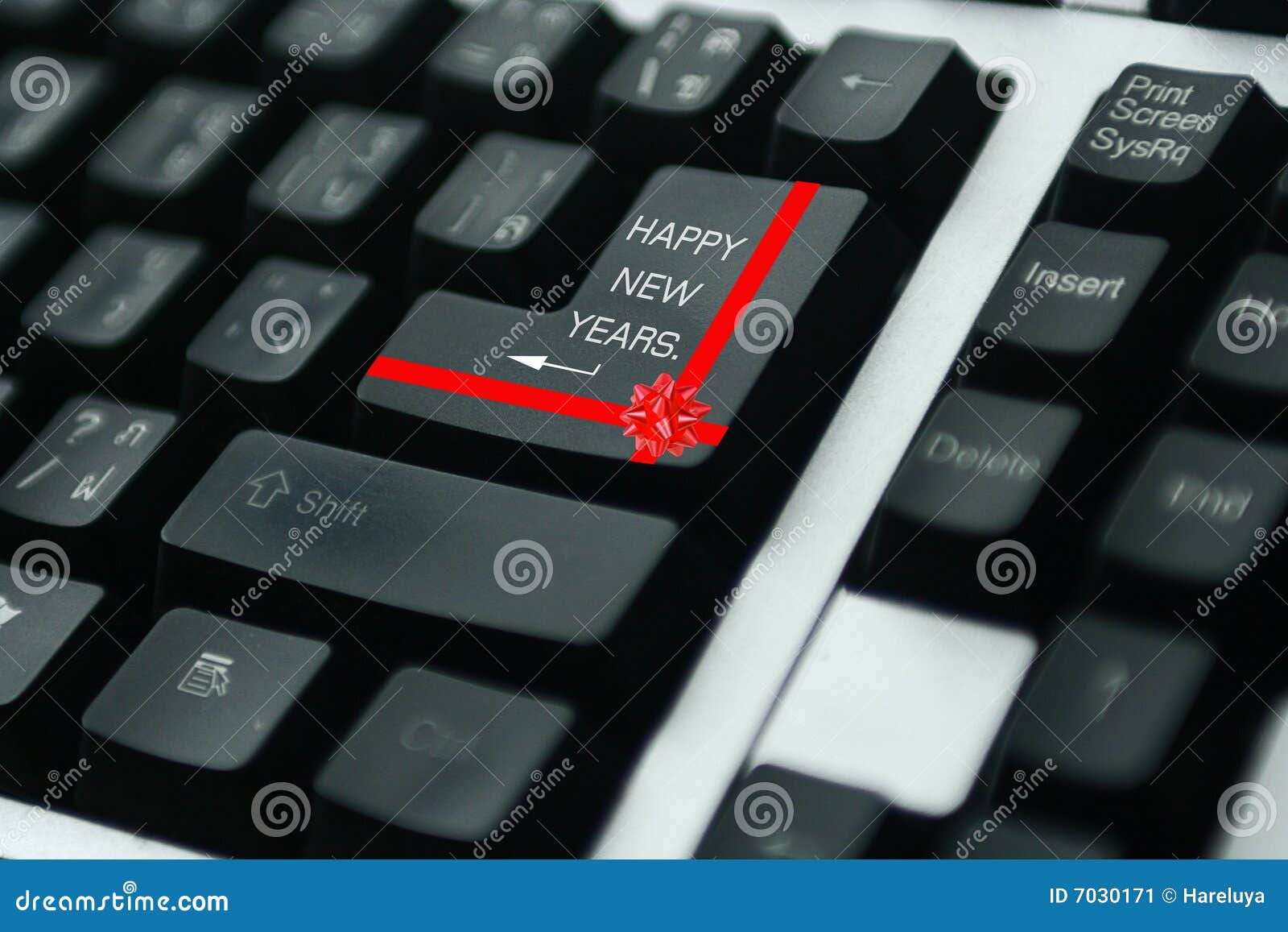 Keyboard Happy New Year stock image. Image of year, symbol - 7030171