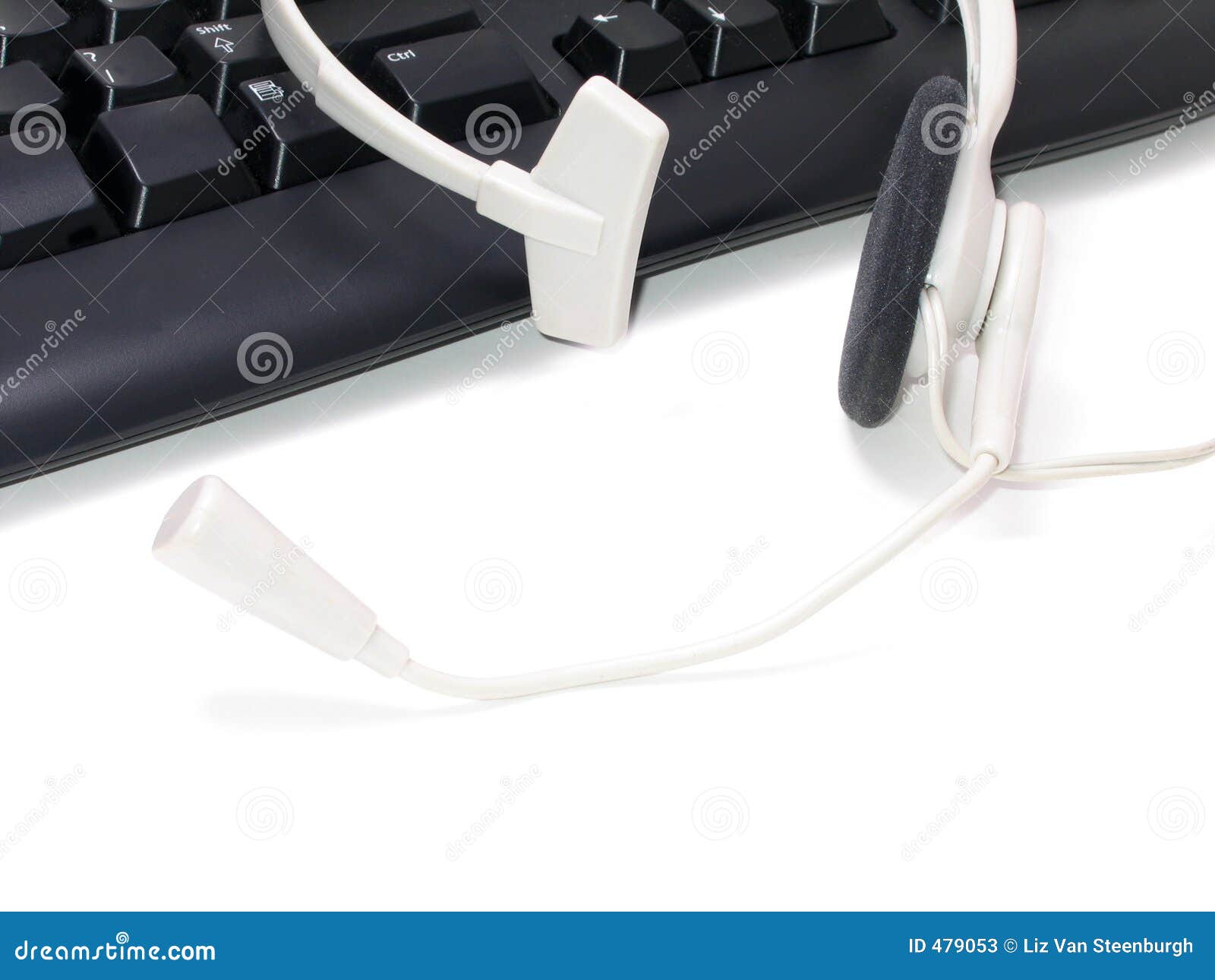 Keyboard and Headset stock image. Image of listen, support - 479053