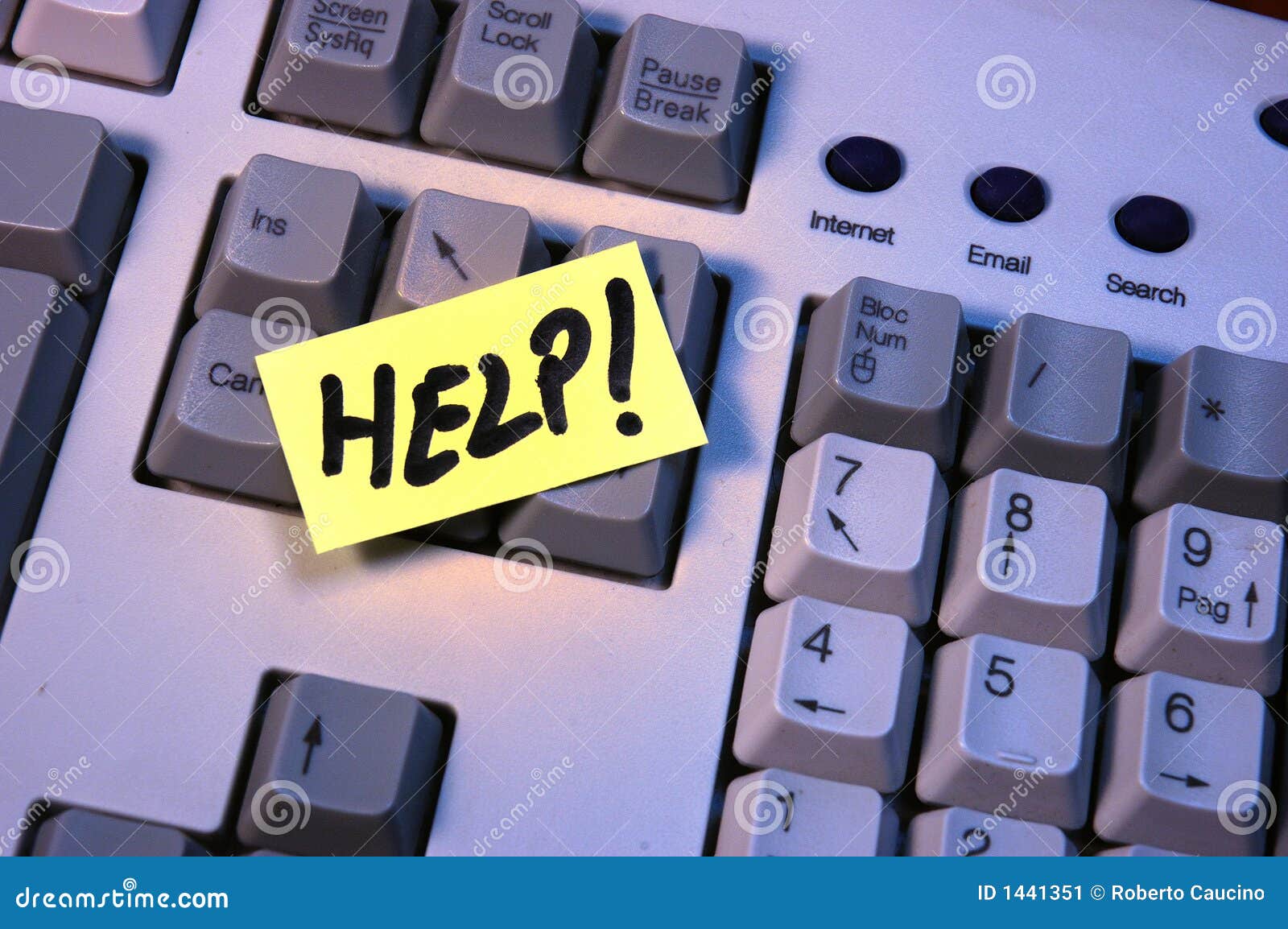 Keyboard help stock image. Image of internet, work, warning - 1441351