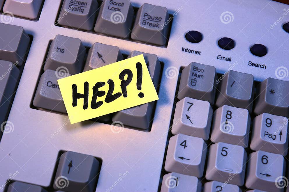 Keyboard help stock image. Image of internet, work, warning - 1441351