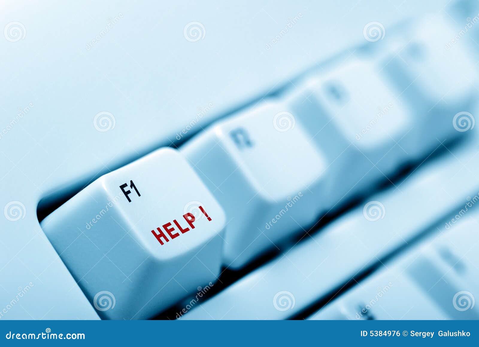 Keyboard help blue stock photo. Image of business, communication - 5384976