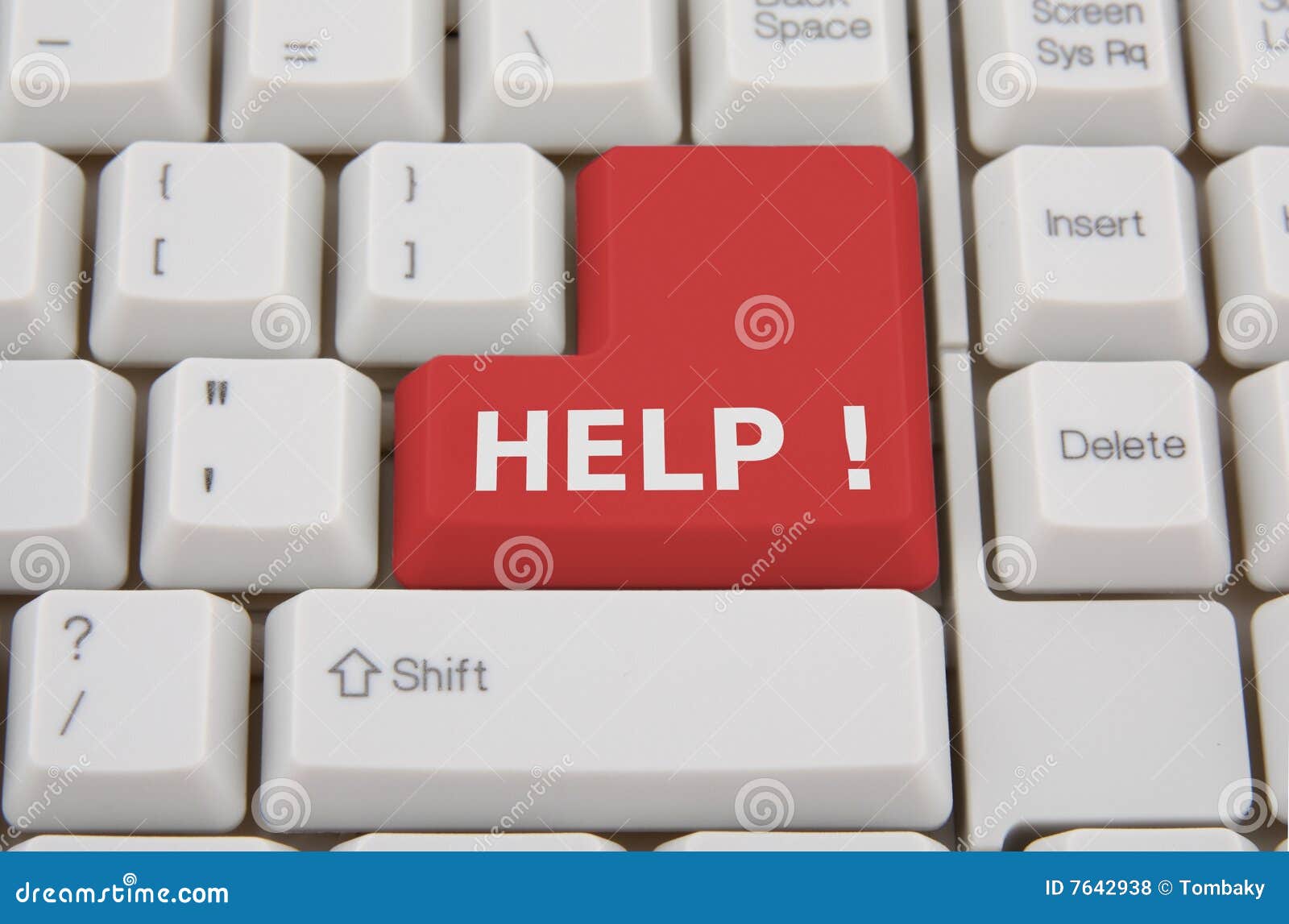 Keyboard with HELP word stock photo. Image of solution - 7642938