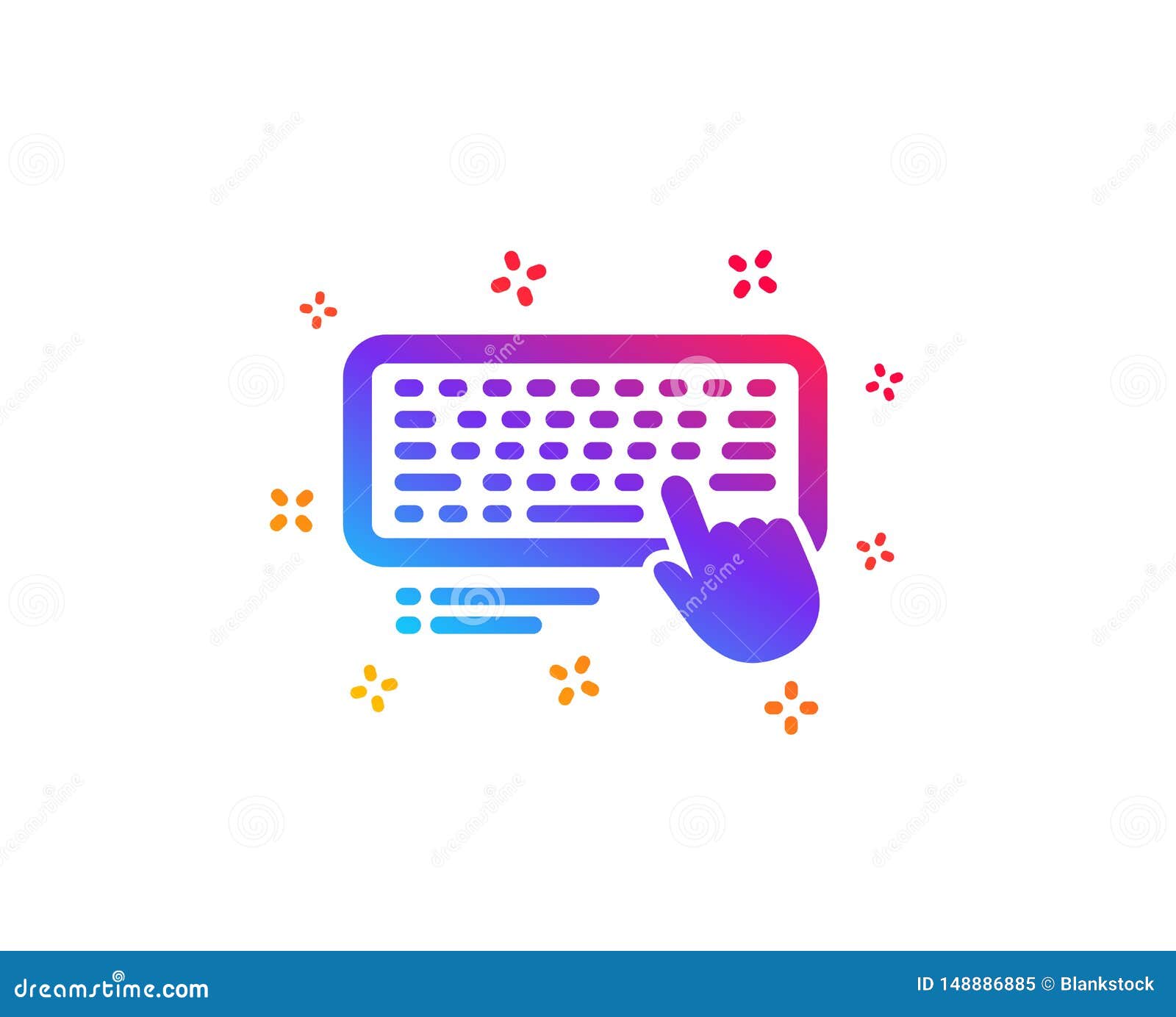 Keyboard Icon. Computer Component Device Sign. Vector Stock Vector ...