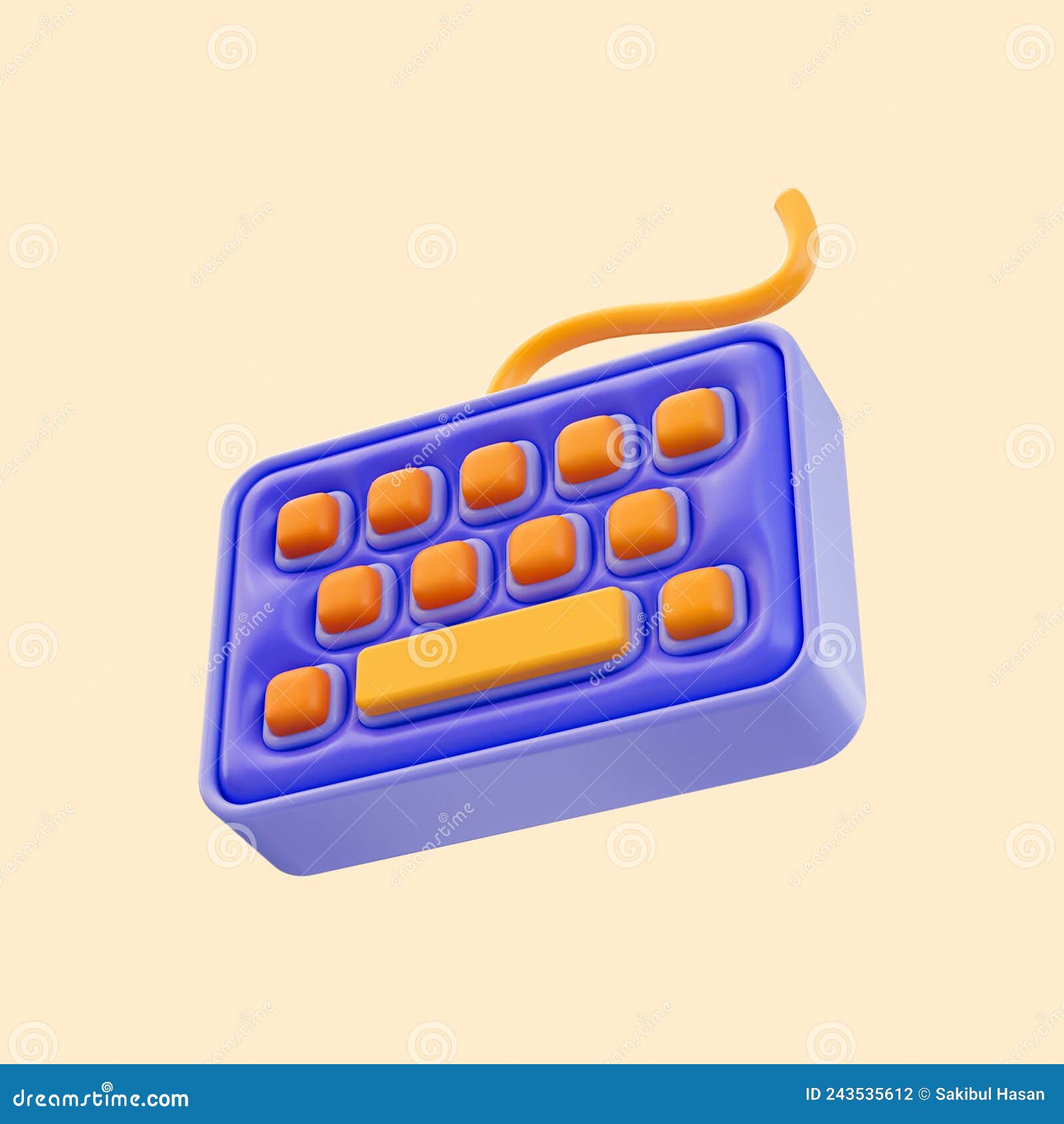 Keyboard Icon 3d Render Concept for Typing and Working Computer Pc ...