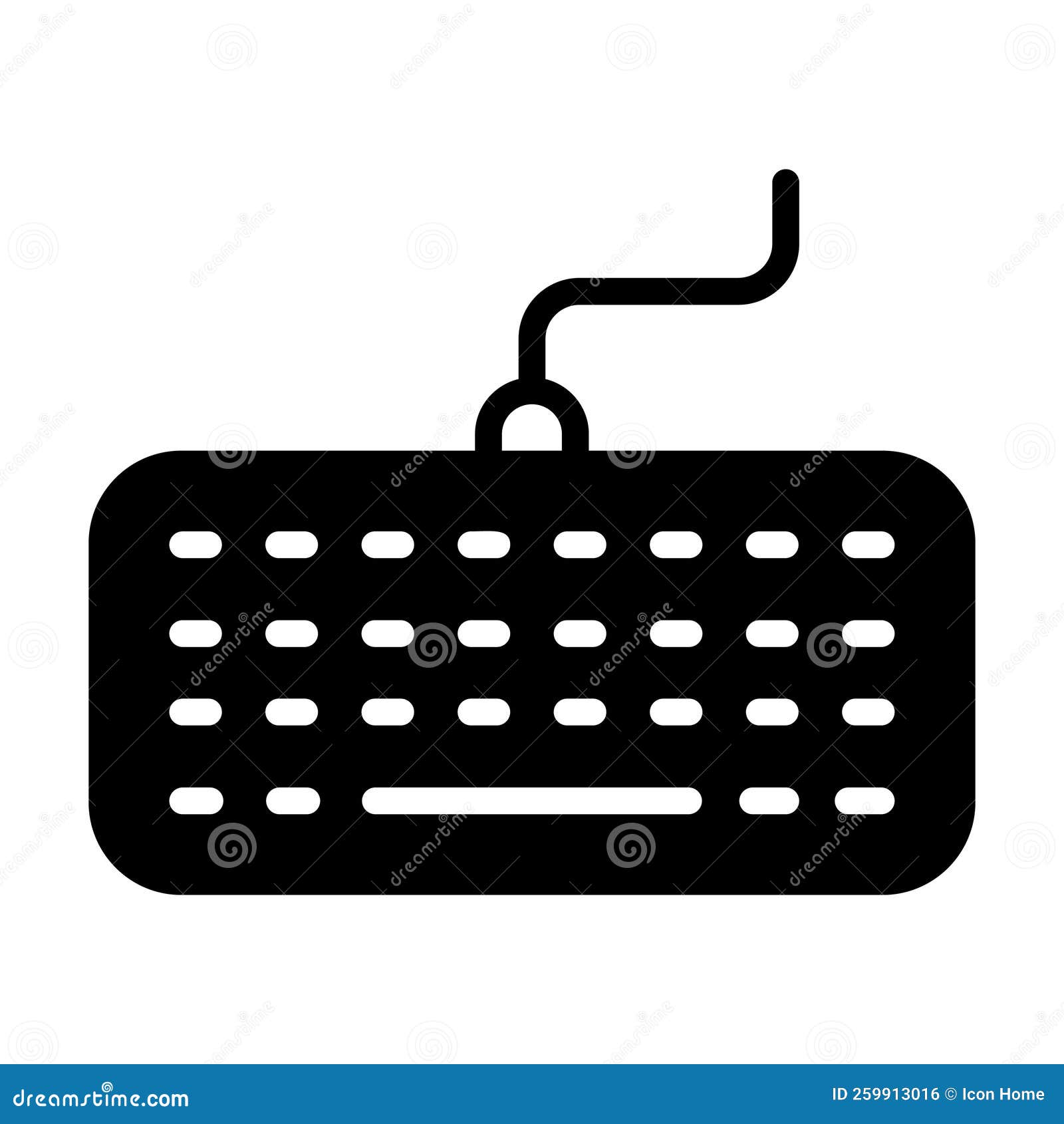 Keyboard icon stock vector. Illustration of graphic - 259913016