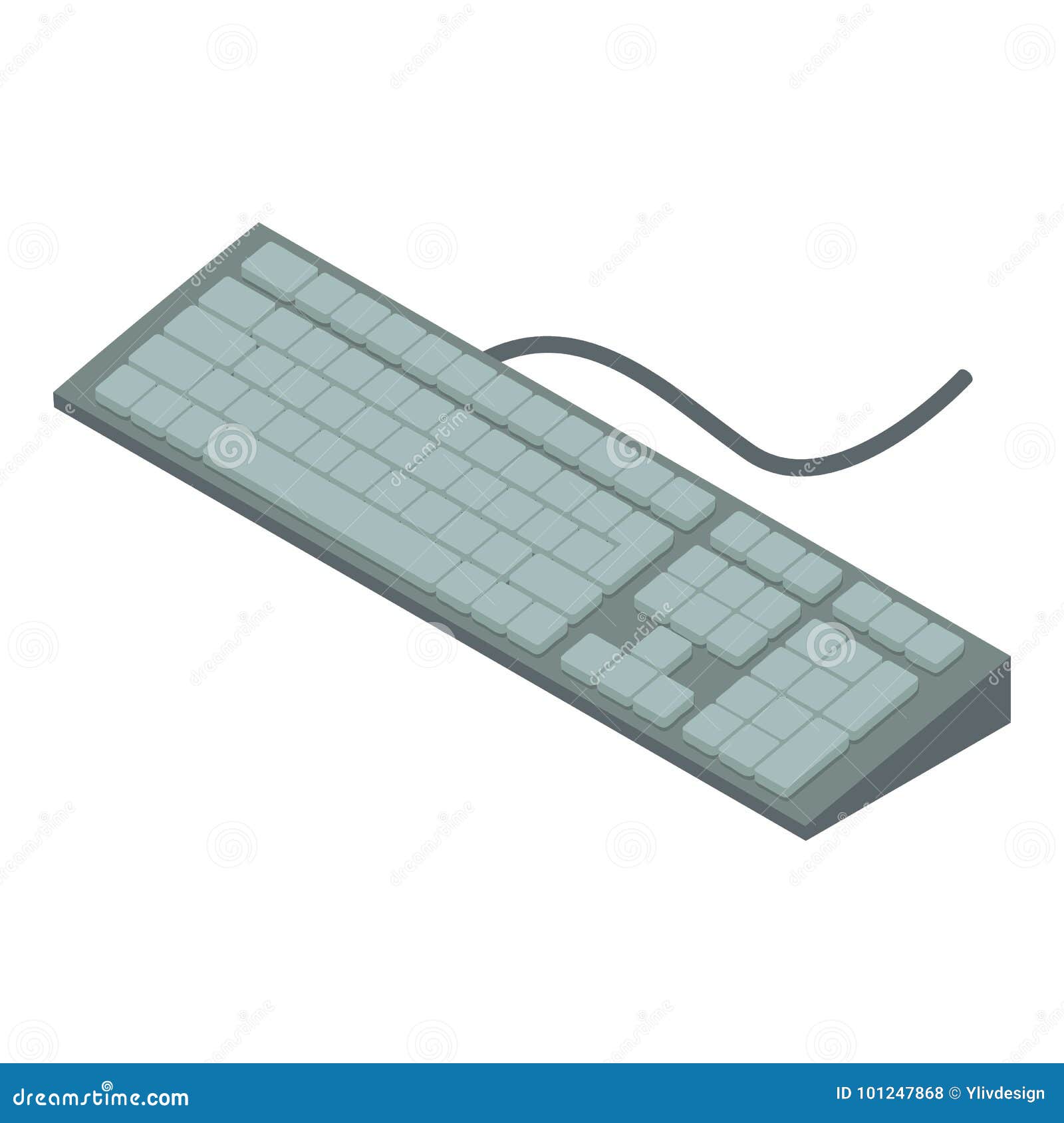 Keyboard Icon, Isometric 3d Style Stock Vector - Illustration of ...