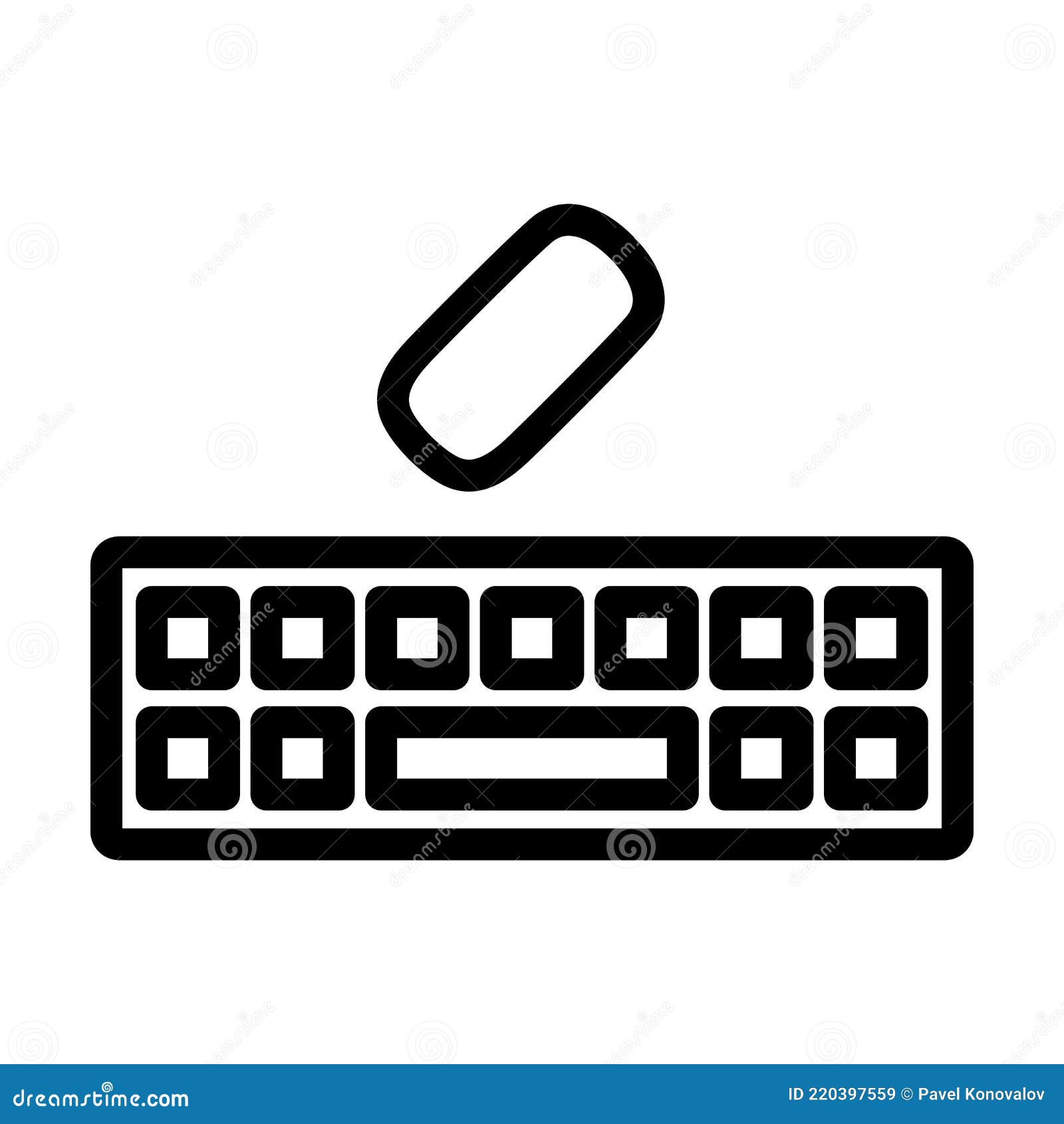 Keyboard Icon stock vector. Illustration of internet - 220397559
