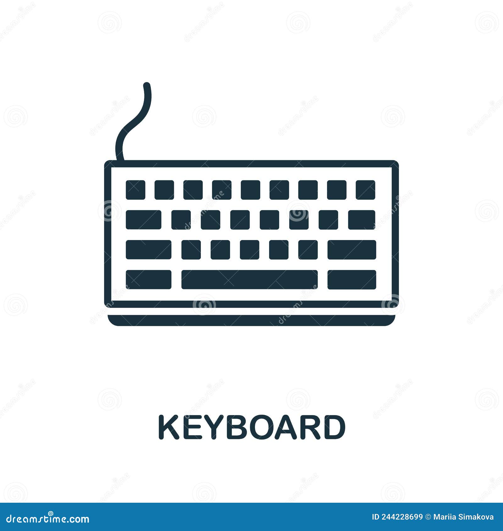 Keyboard Icon. Monochrome Simple Keyboard Icon for Templates, Web ...
