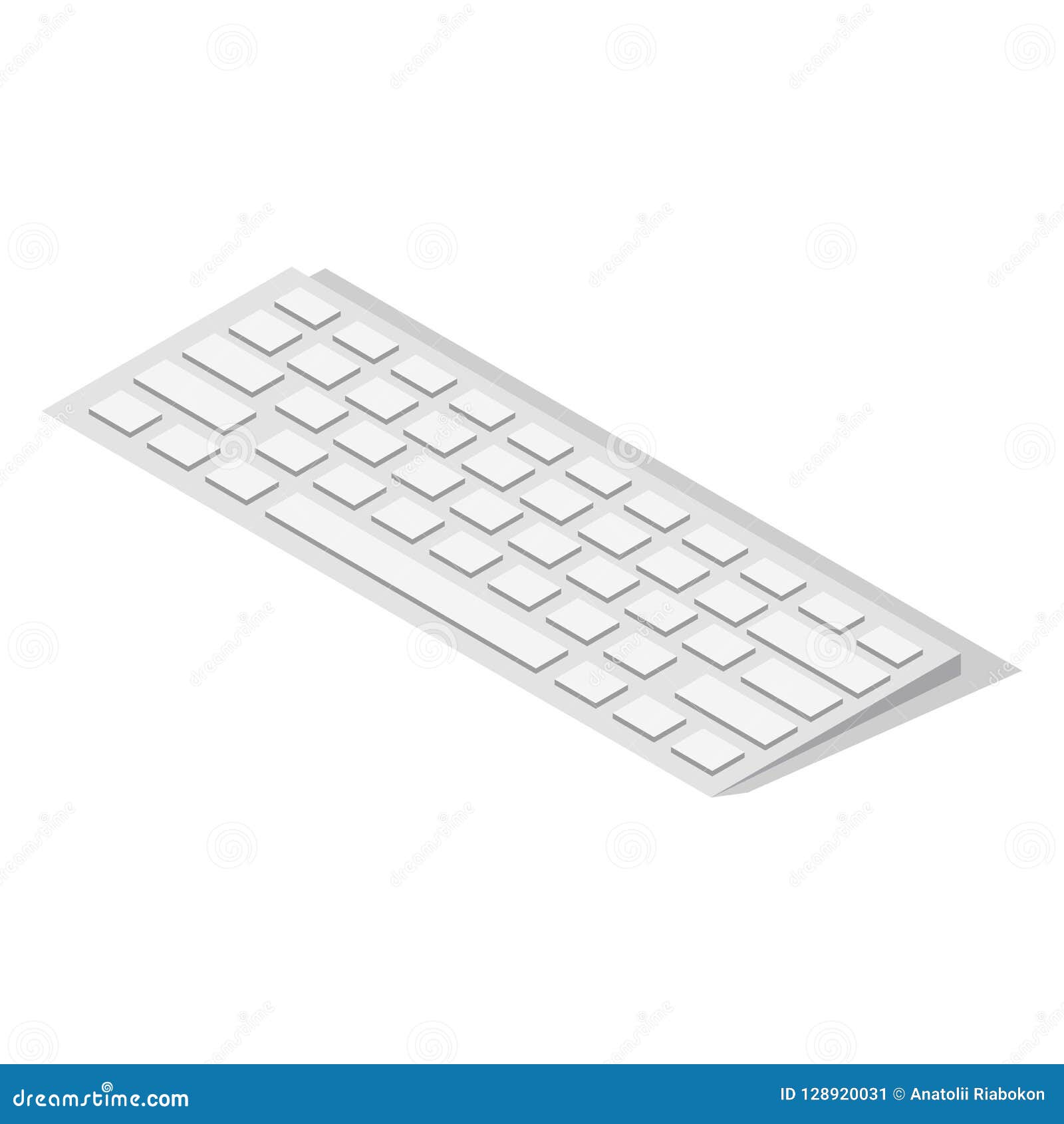 Keyboard Icon Set, Isometric Style Stock Vector - Illustration of ...