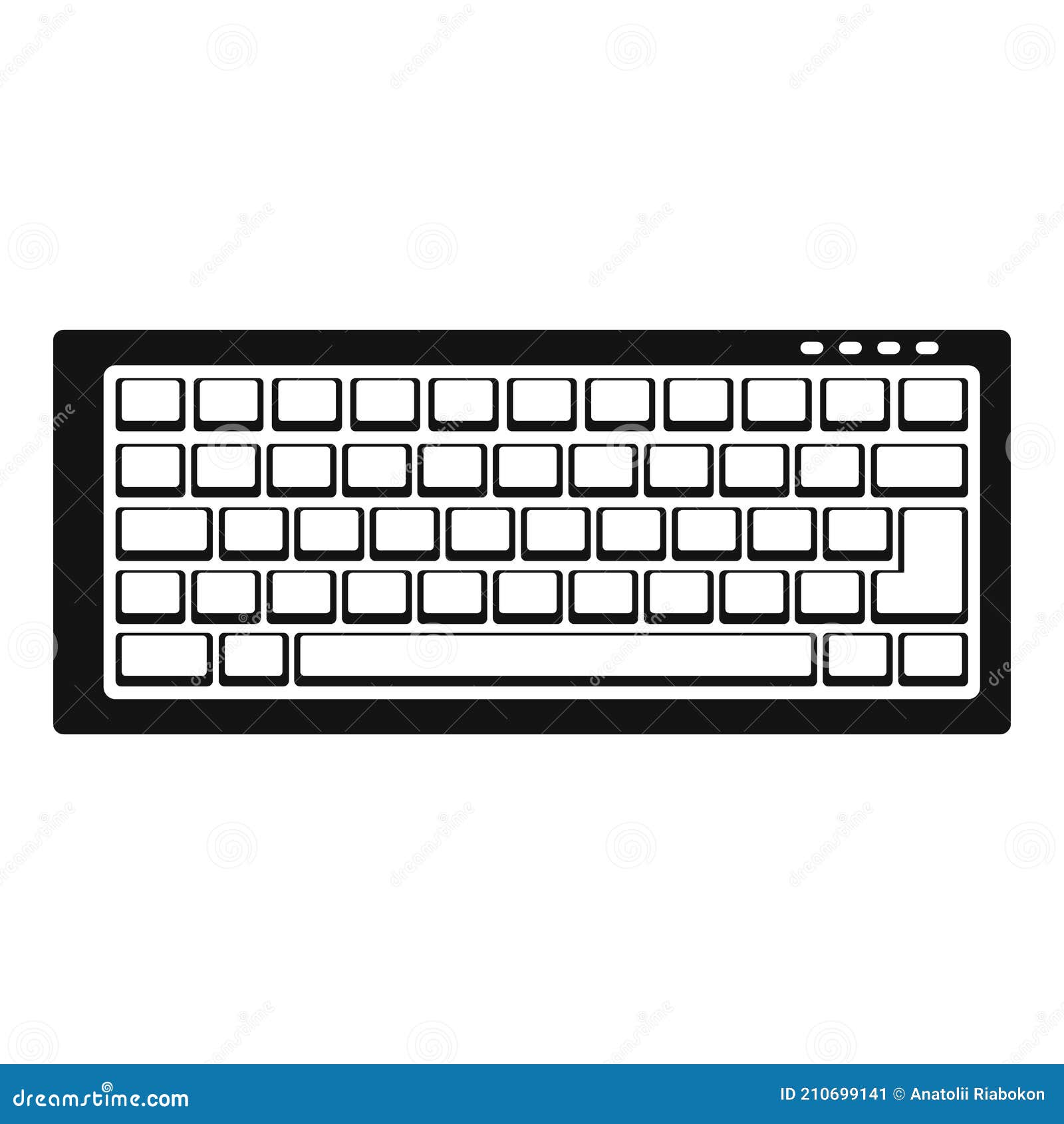 Simple Keyboard Vector