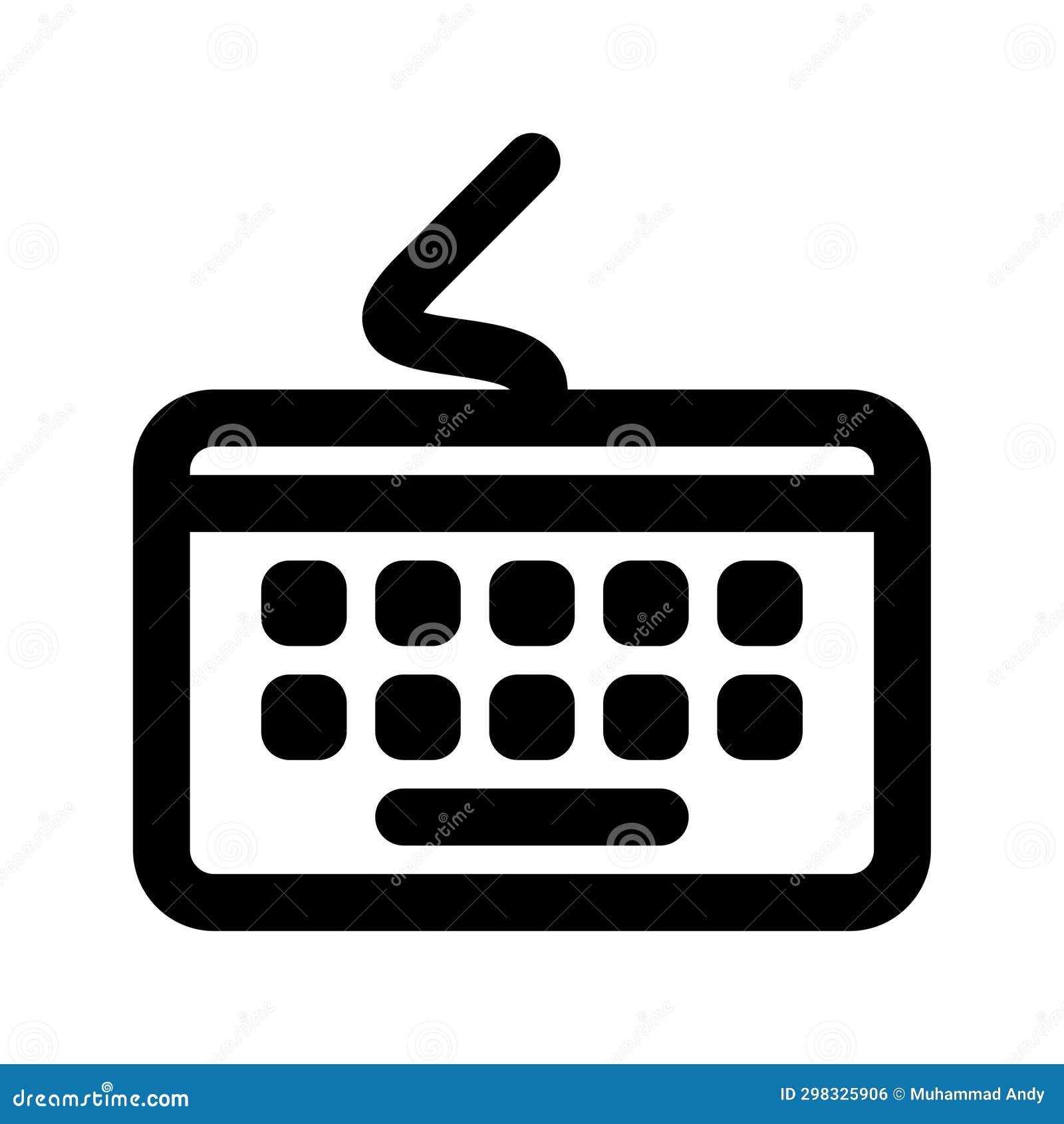 Keyboard Icon Vector. Black Illustration Isolated on White Background ...