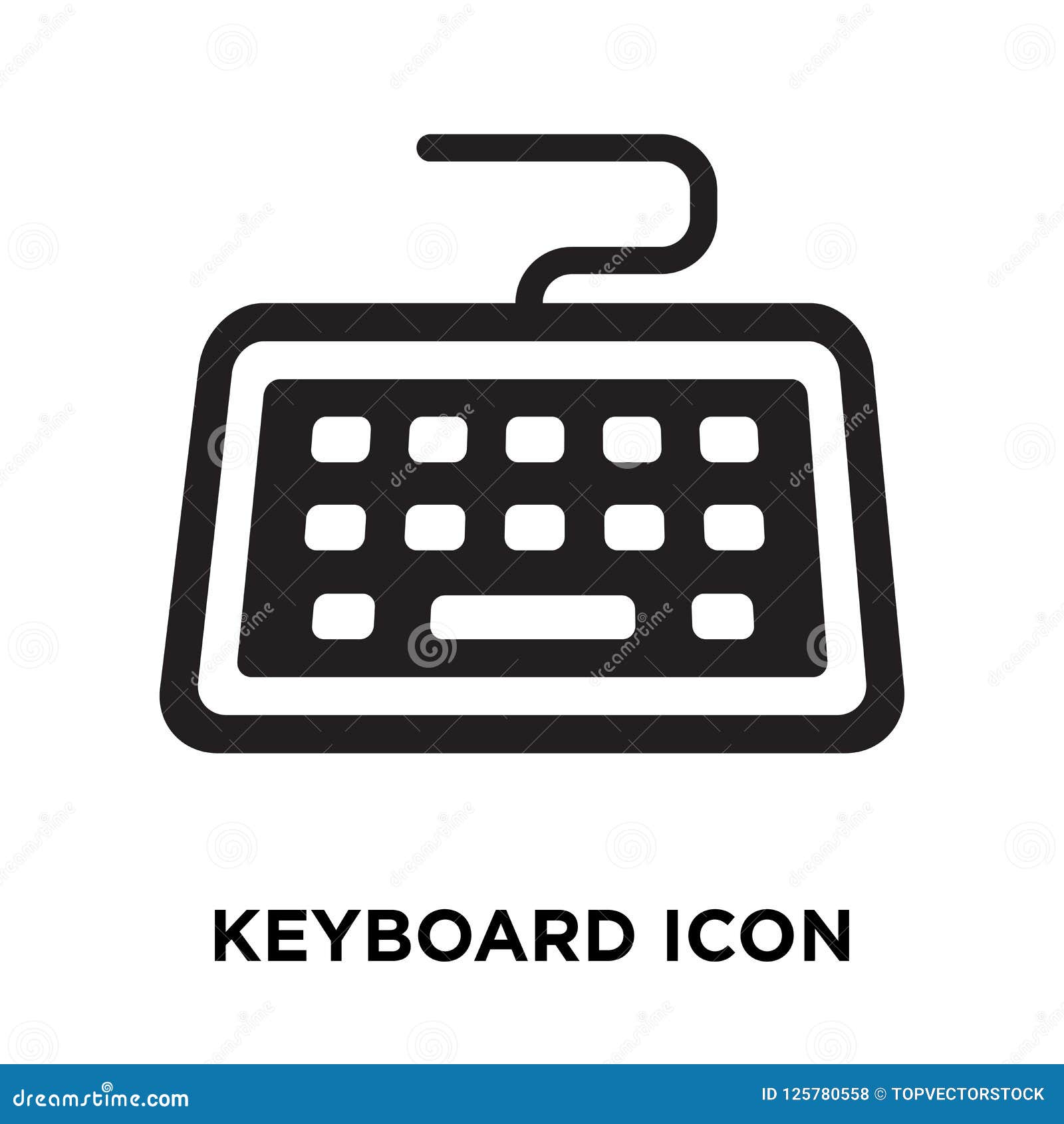 Keyboard Icon Vector Isolated On White Background, Logo Concept Stock ...