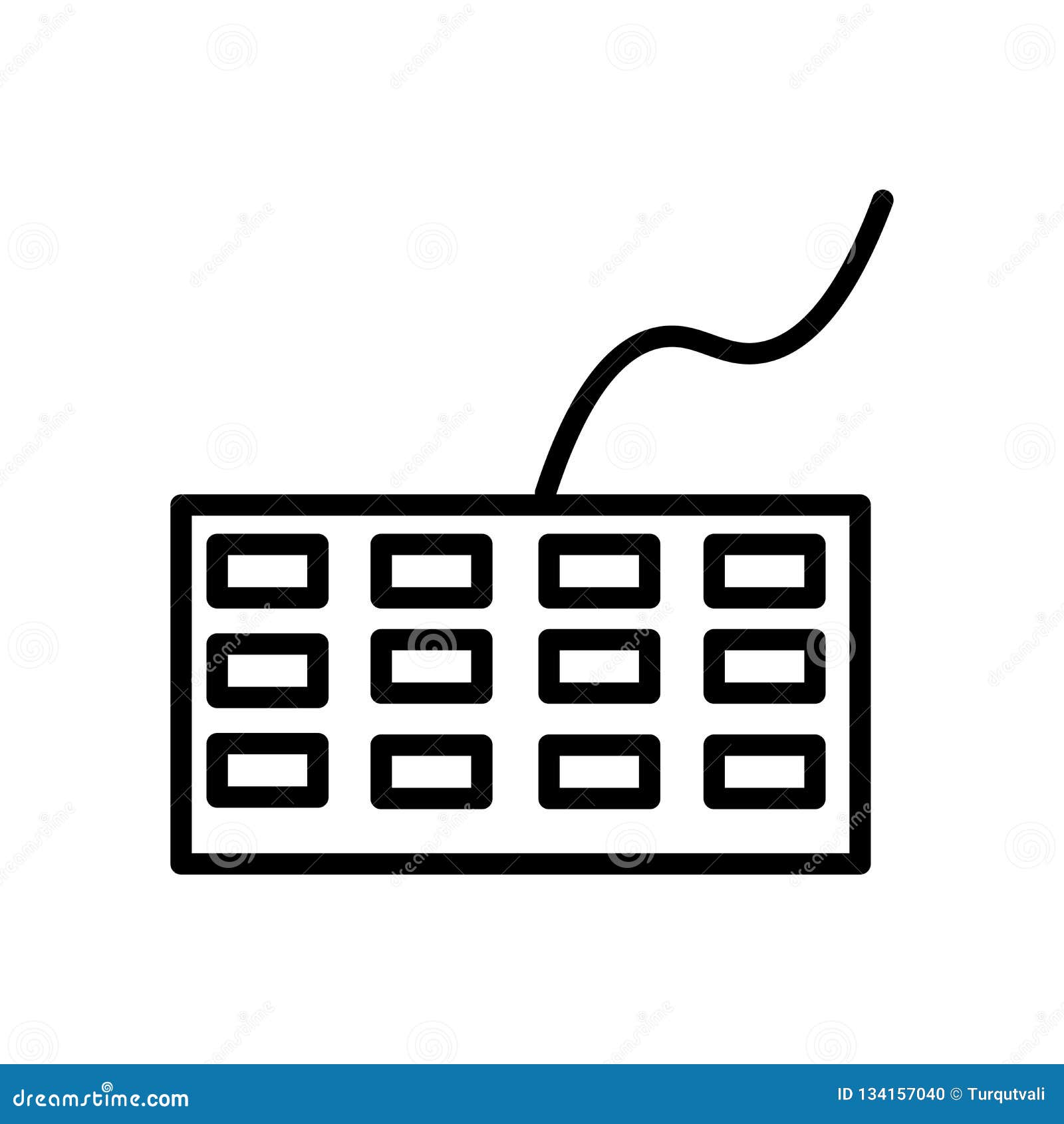 Keyboard Icon Vector Isolated on White Background, Keyboard Sign , Line ...