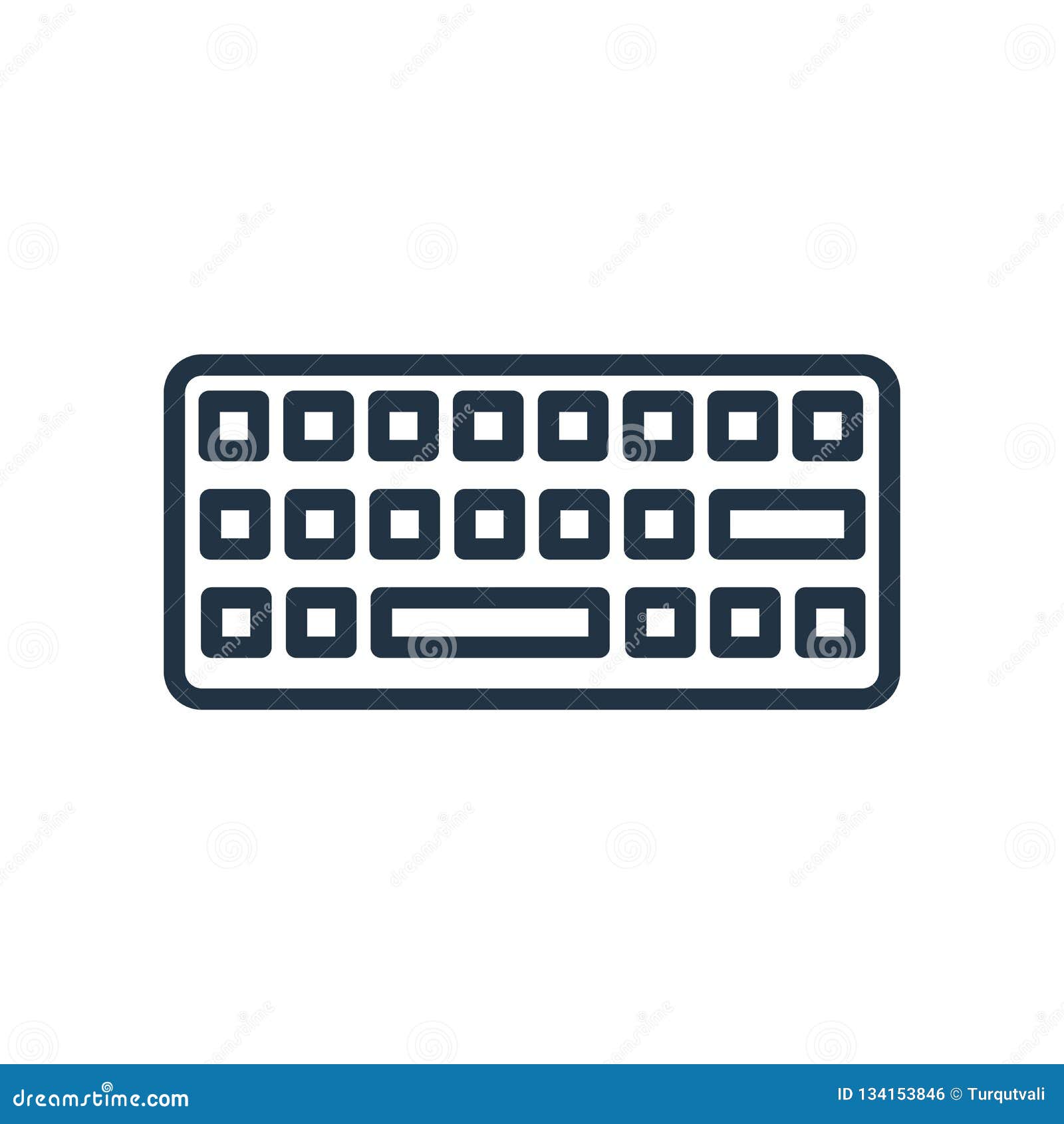 Keyboard Icon Vector Isolated on White Background, Keyboard Sign Stock ...