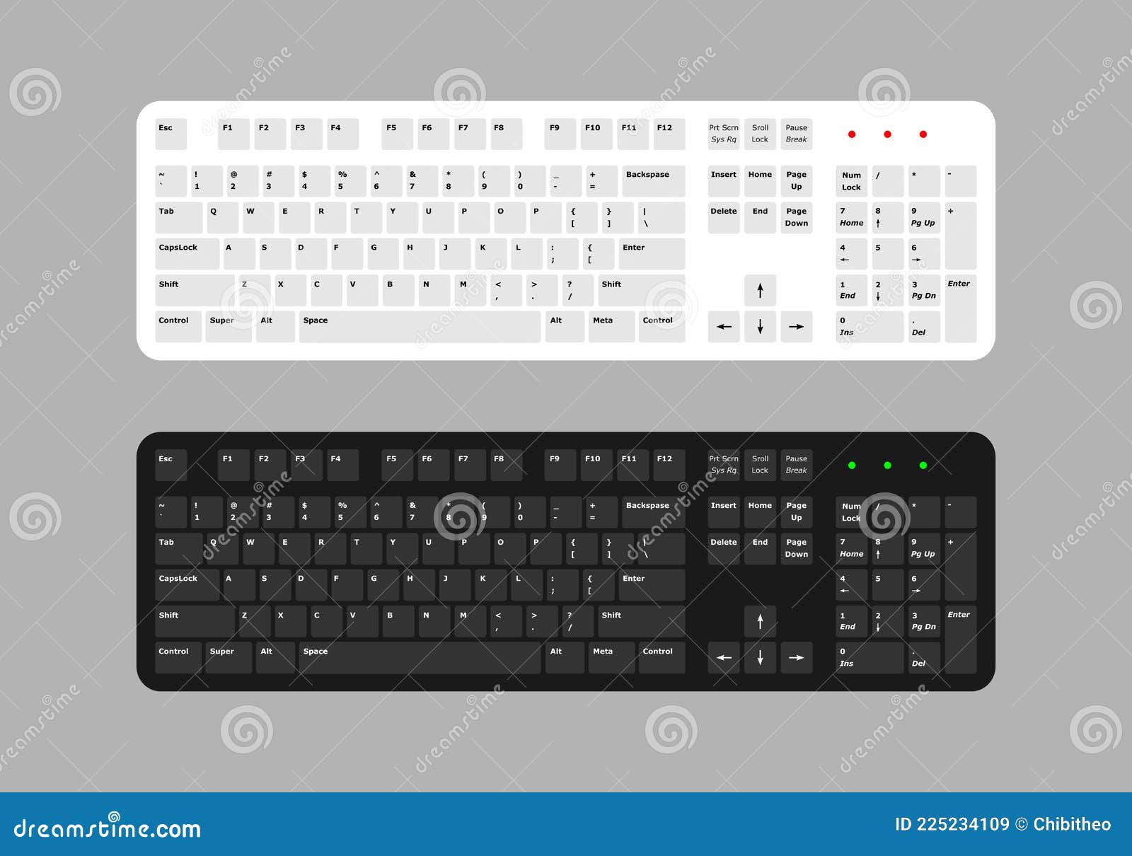 Keyboard Icon. Vector Keyboard with Qwerty Text Stock Vector ...
