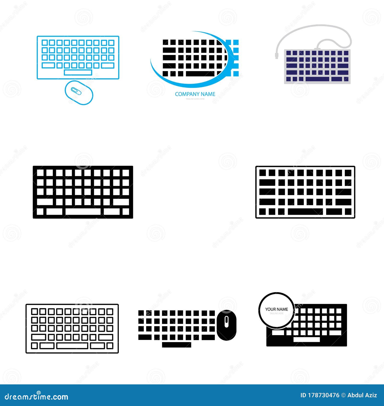 Keyboard Illustration Logo Vector Stock Illustration - Illustration of ...