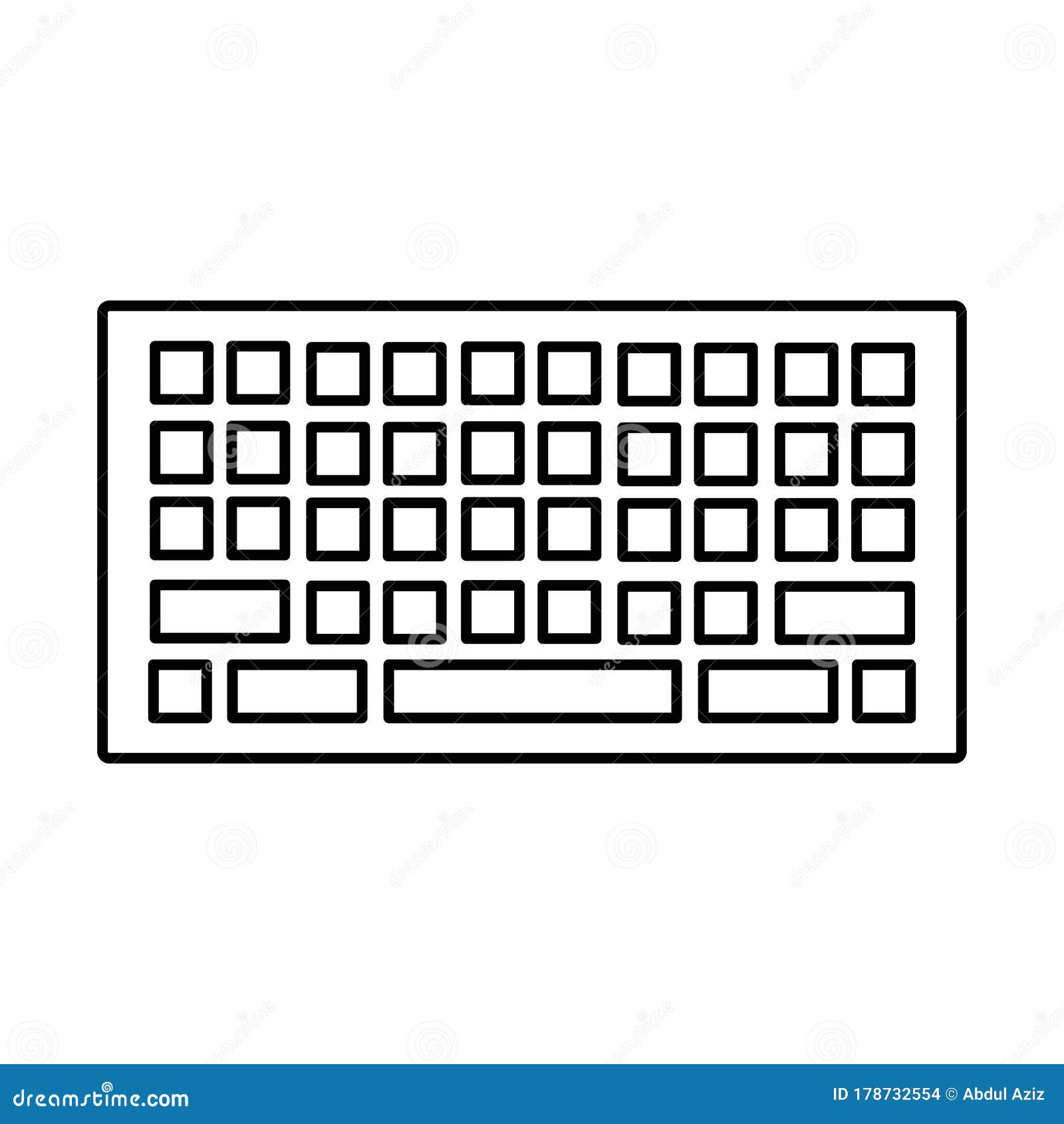 Keyboard Illustration Logo Vector Stock Vector - Illustration of white ...