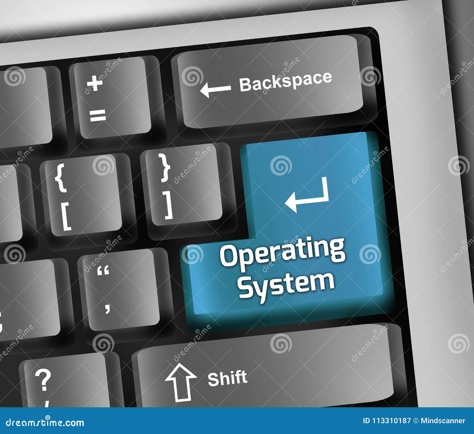 Keyboard Illustration Operating System Stock Illustration ...