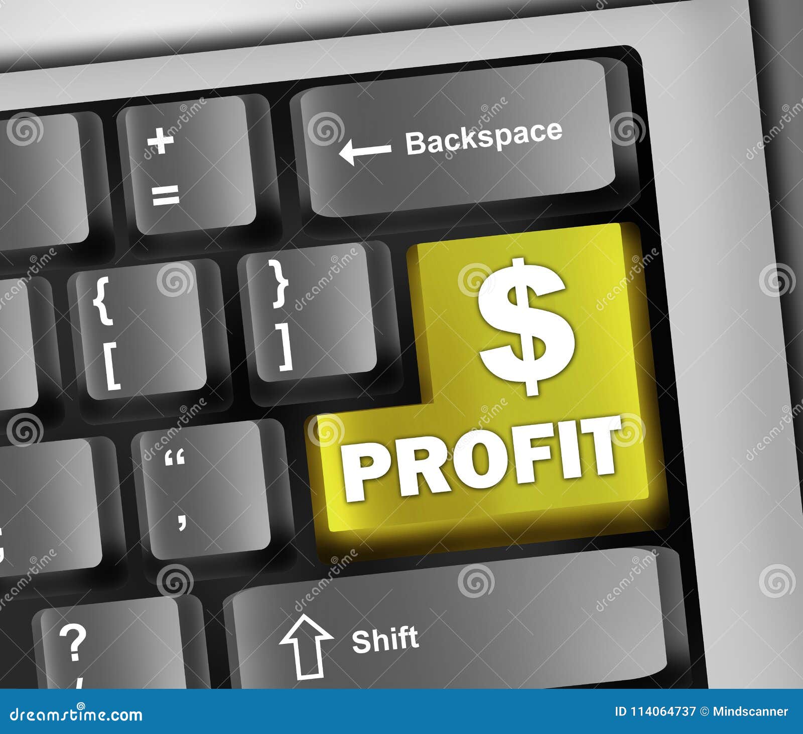 Keyboard Illustration Profit Stock Illustration - Illustration of ...