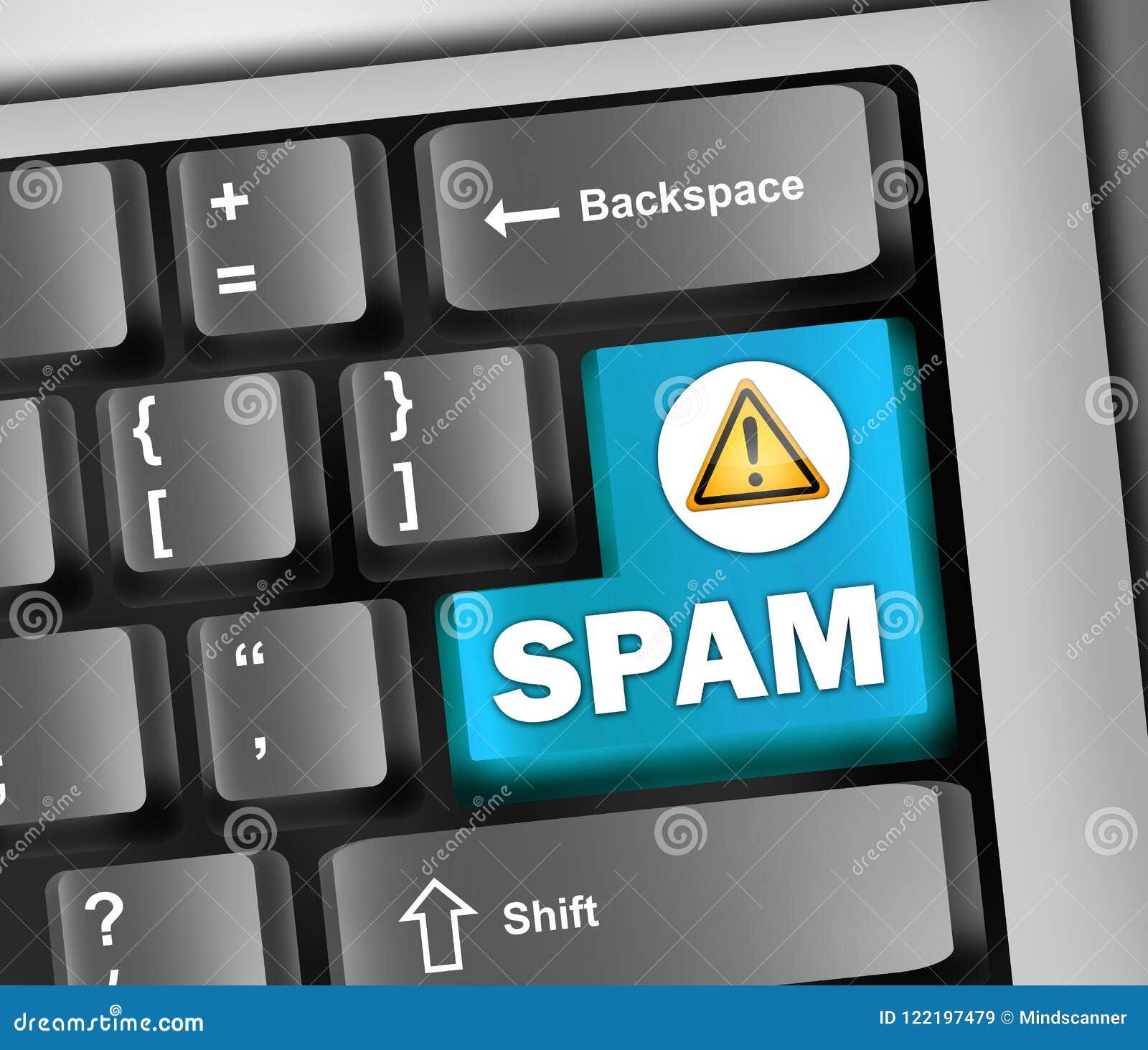 Keyboard Illustration Spam stock illustration. Illustration of ...