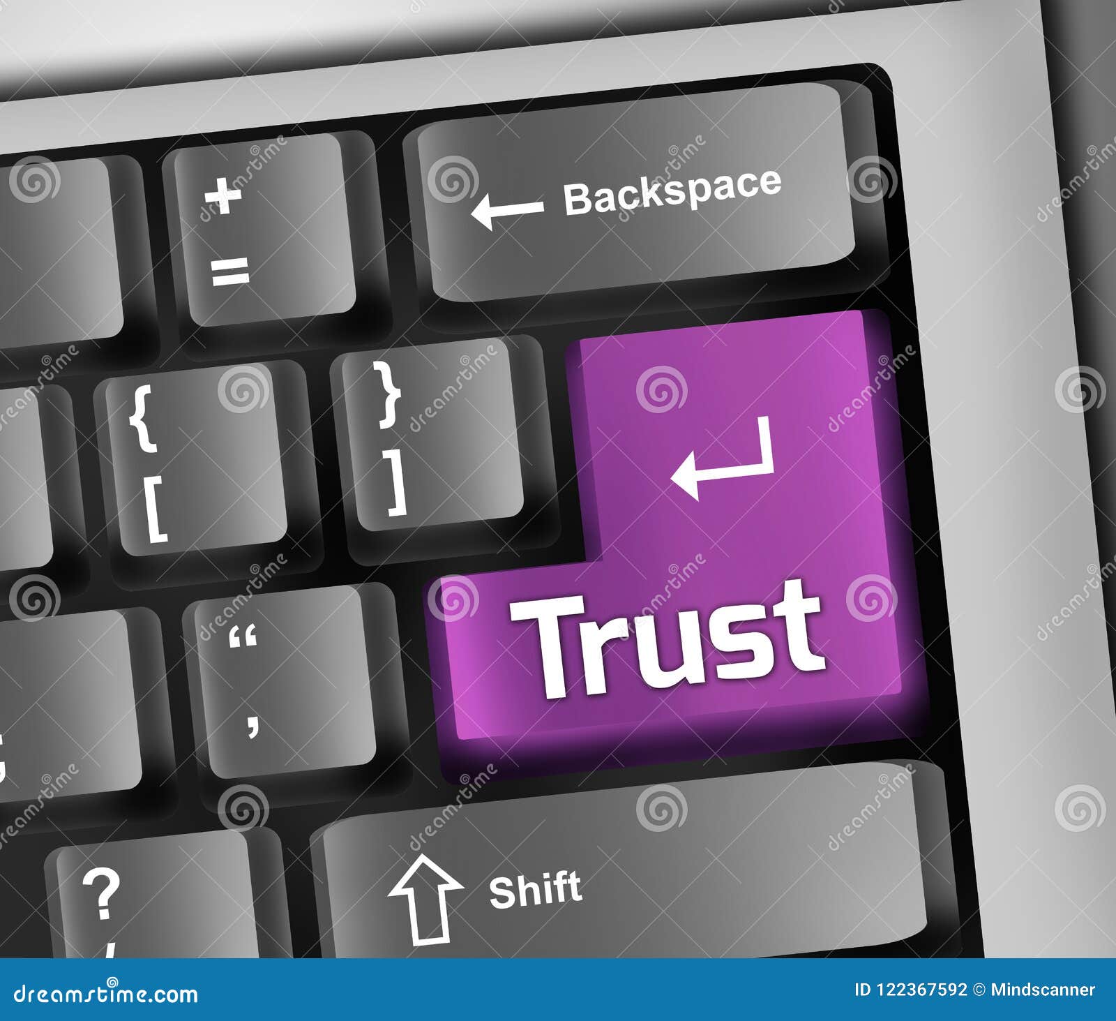 Keyboard Illustration Trust Stock Illustration - Illustration of button ...