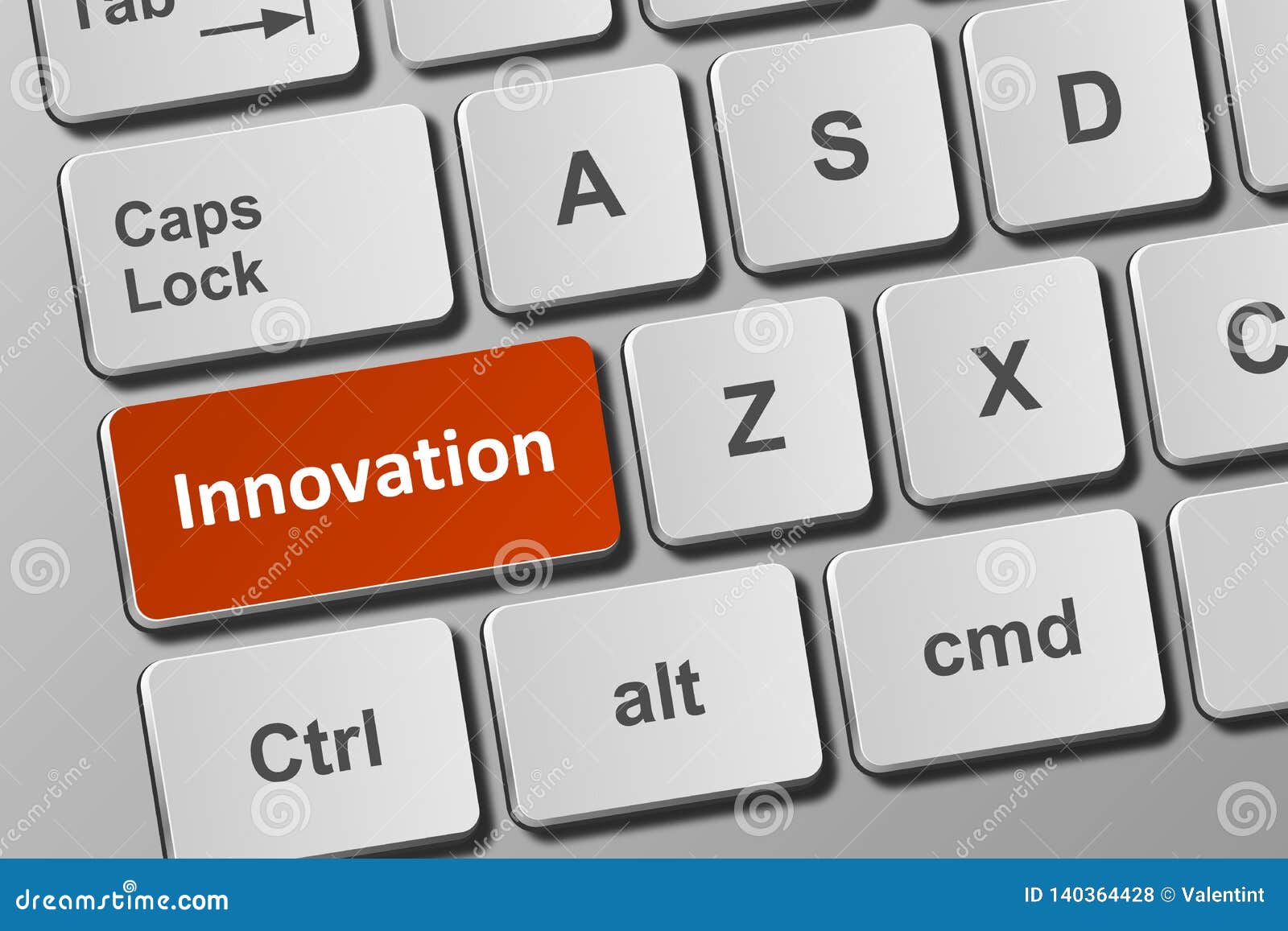Keyboard with Innovation Button Stock Illustration - Illustration of ...