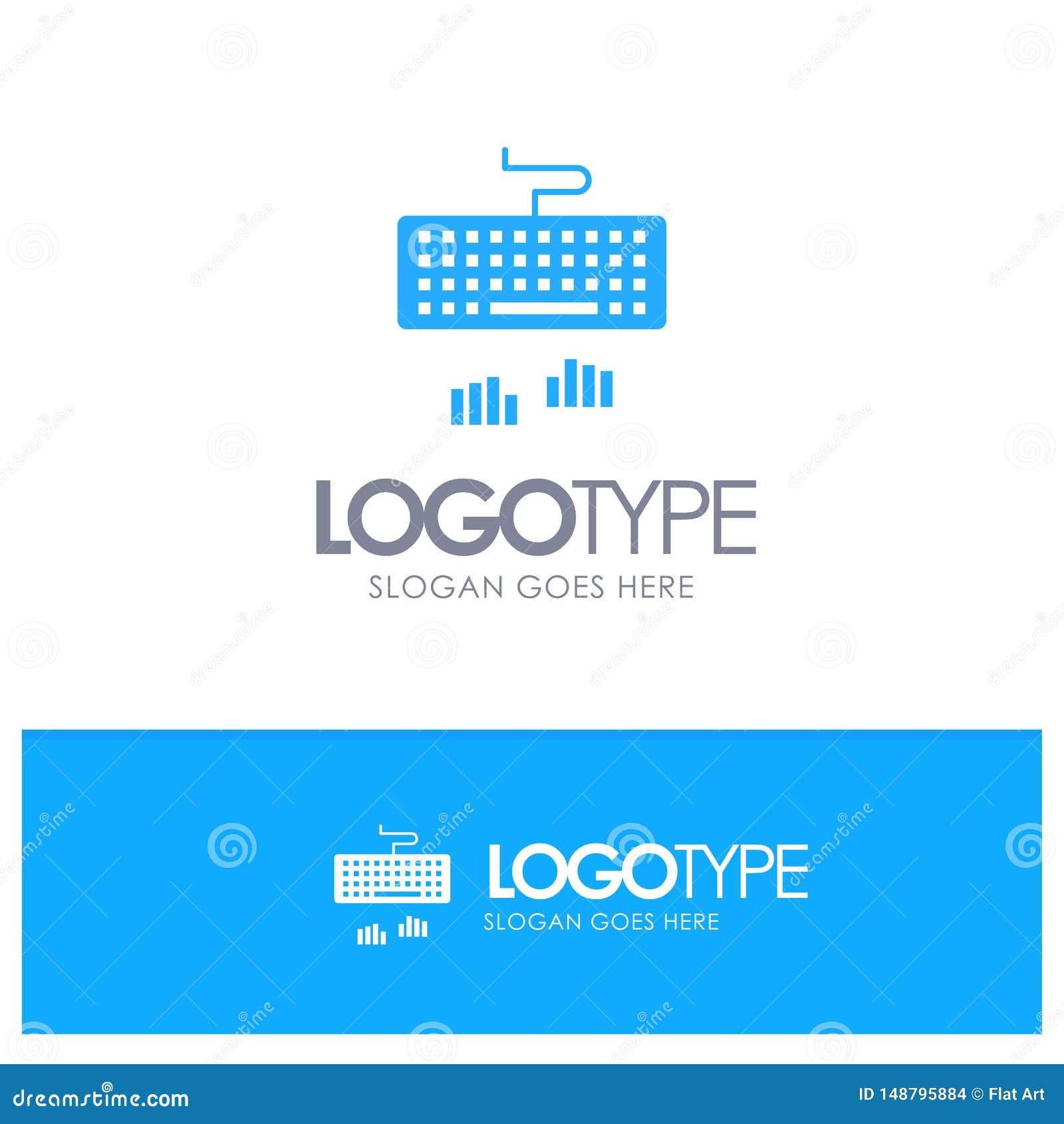 Keyboard, Interface, Type, Typing Blue Logo Vector Stock Vector ...
