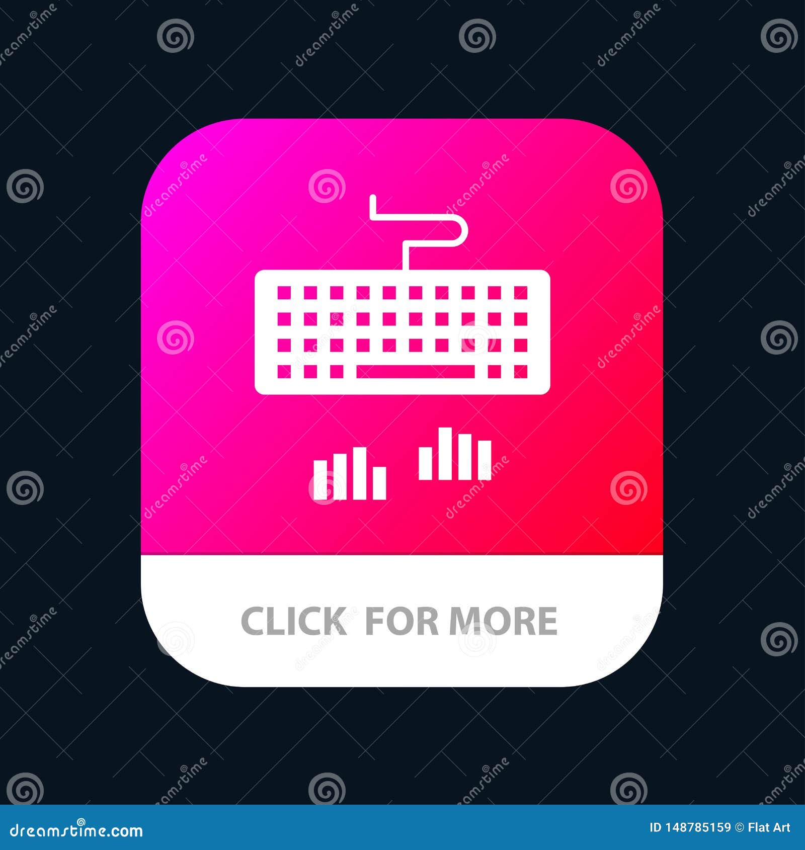 Keyboard, Interface, Type, Typing Mobile App Icon Design Stock Vector ...