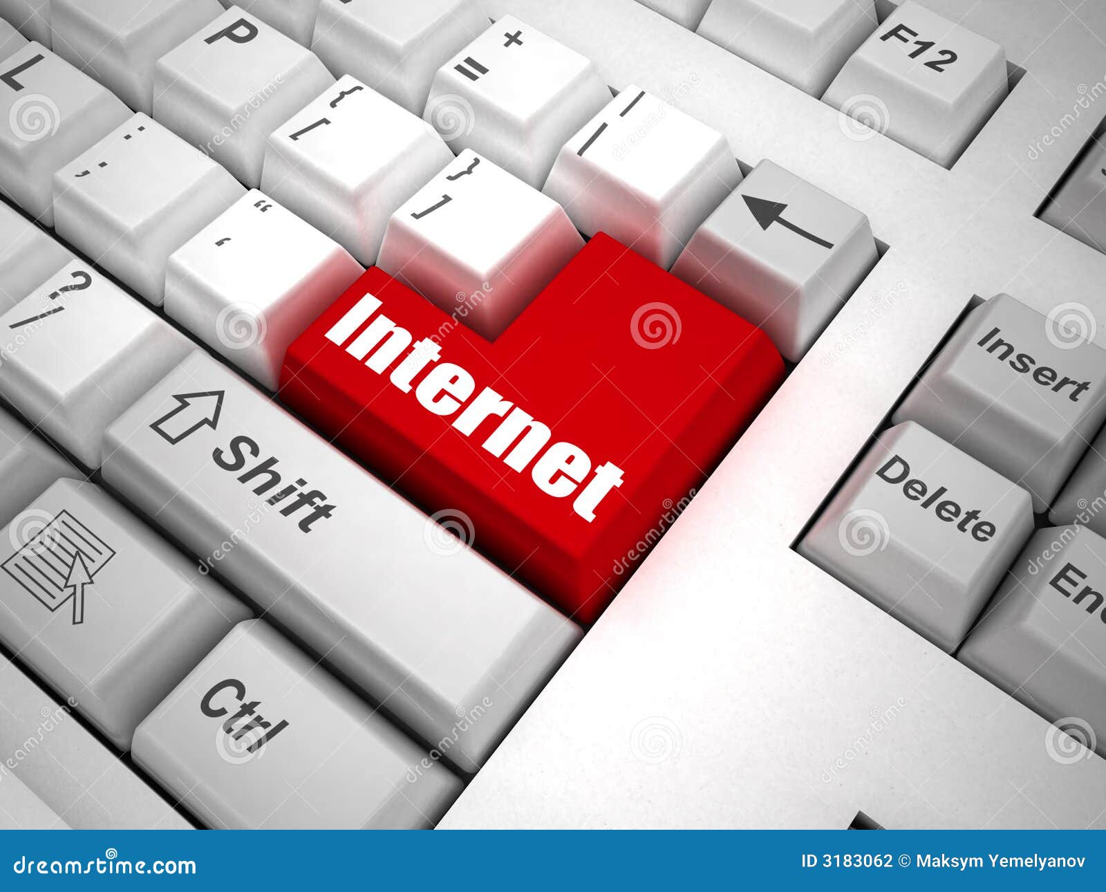 Keyboard with Internet Button Stock Photo - Image of customer, notebook ...