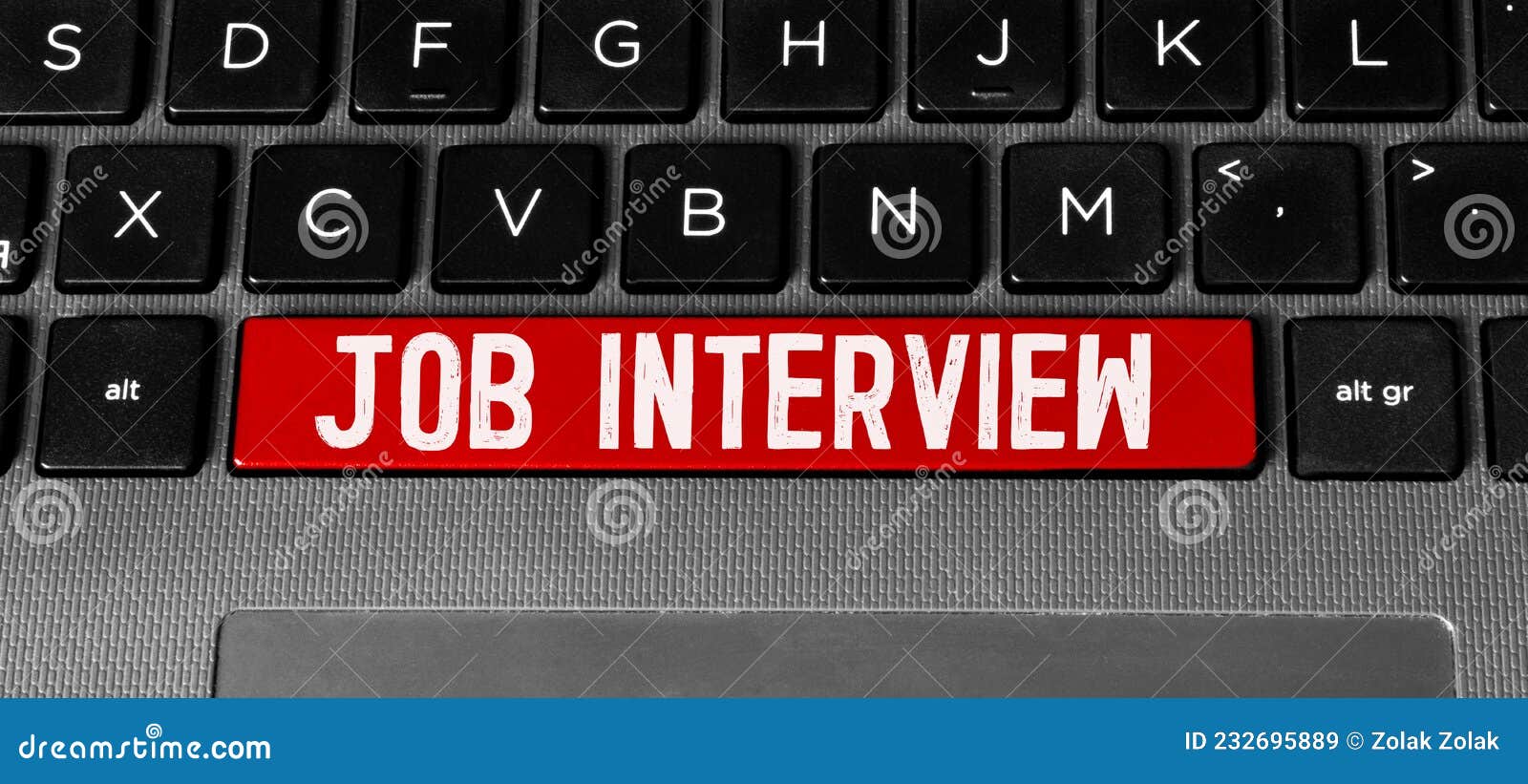 JOB INTERVIEW Text on Red Keyboard Button Stock Image - Image of office ...