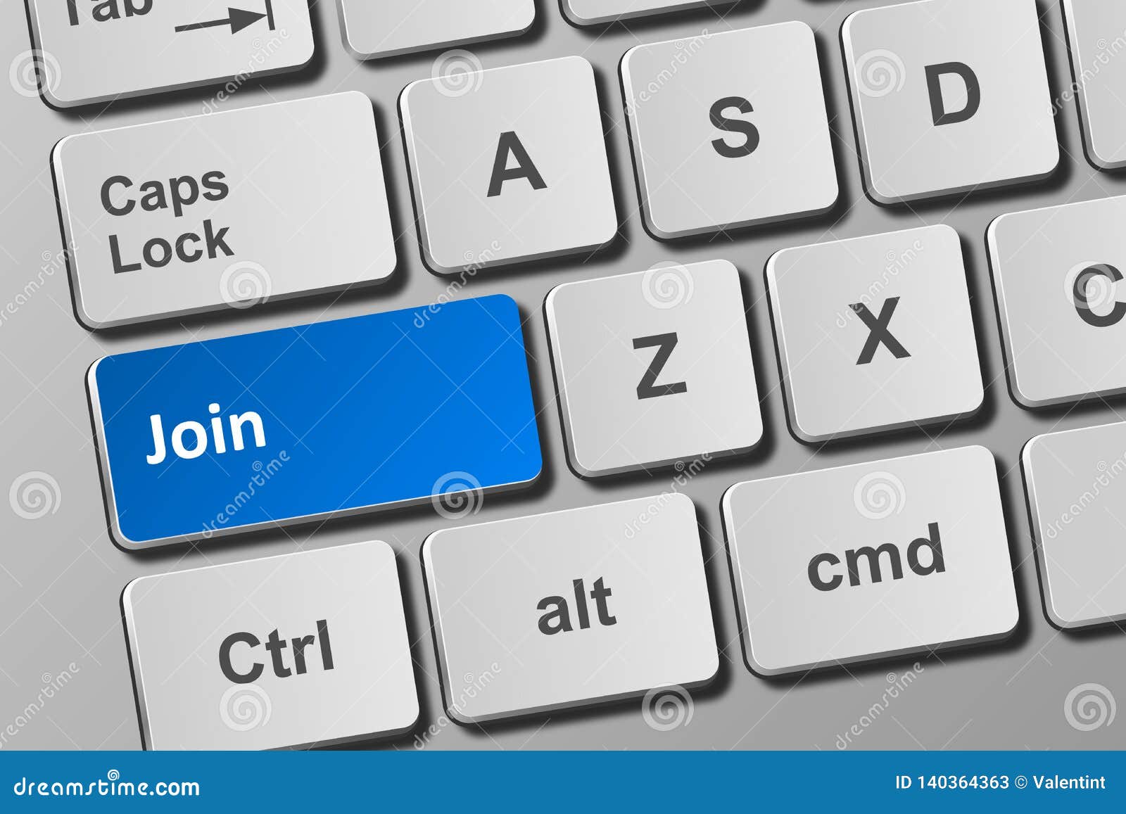 Keyboard with join button stock illustration. Illustration of ...